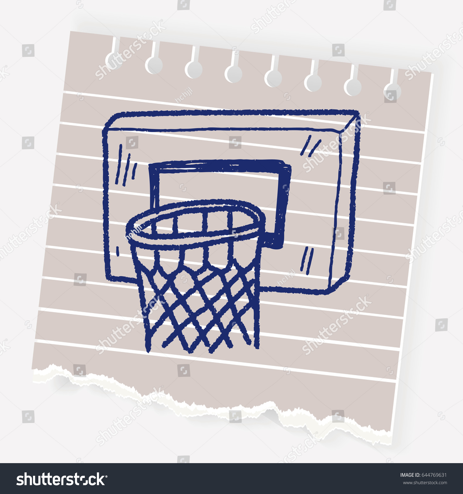 Basketball Doodle Stock Vector (Royalty Free) 644769631 | Shutterstock