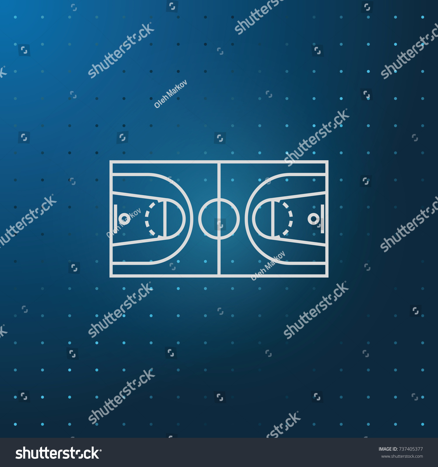 Basketball Field Icon Stock Vector (Royalty Free) 737405377 | Shutterstock
