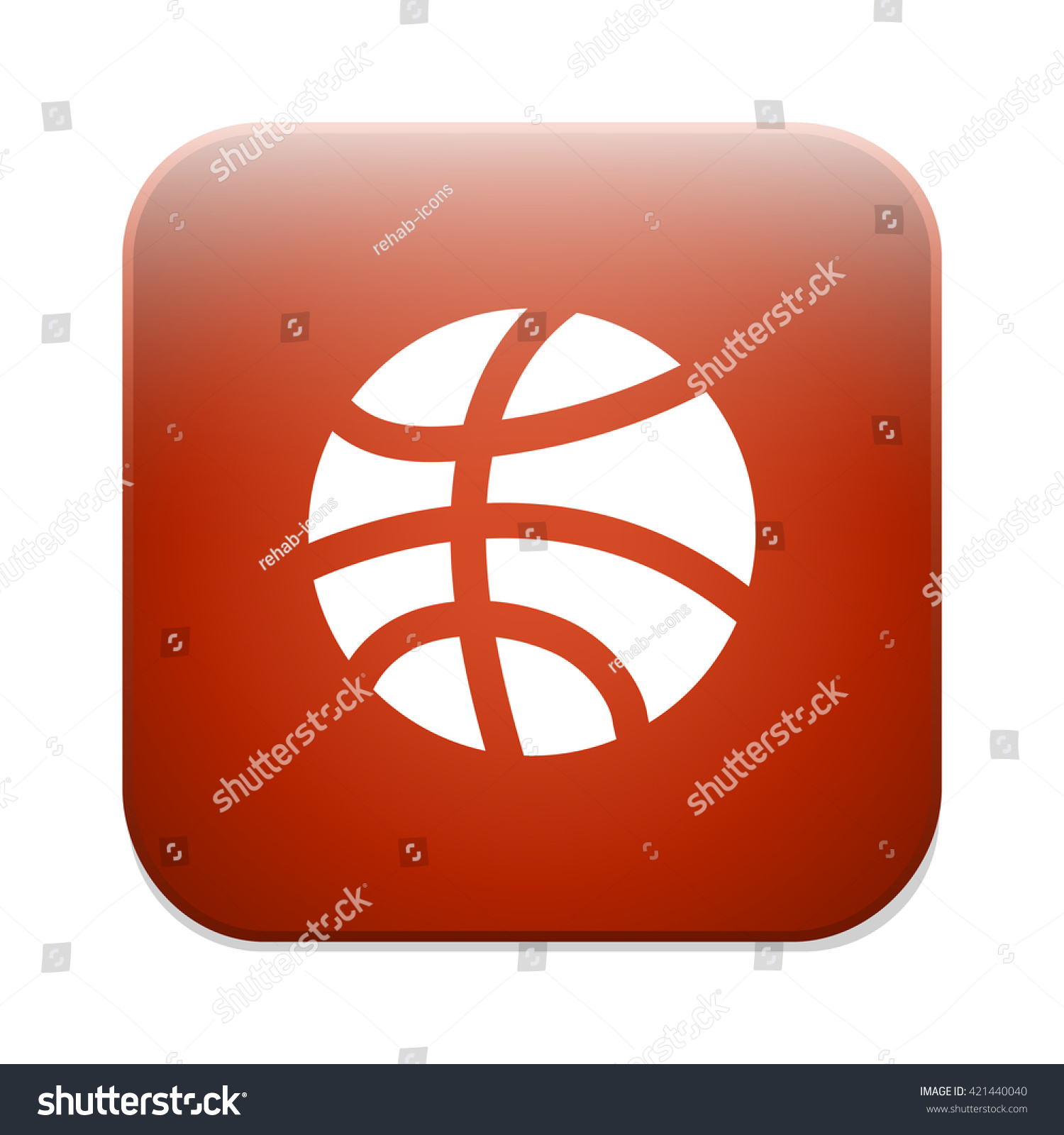 Basketball Icon Stock Vector (Royalty Free) 421440040 | Shutterstock