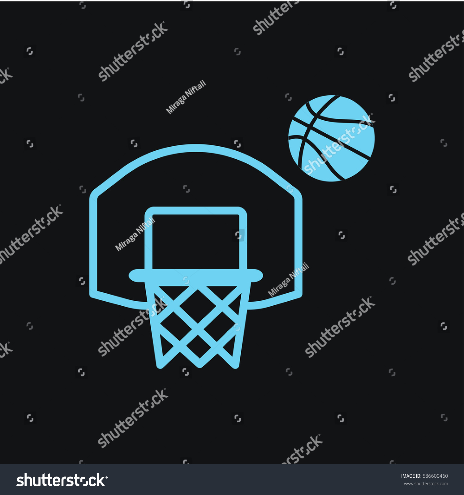 Basketball Icon Stock Vector (Royalty Free) 586600460