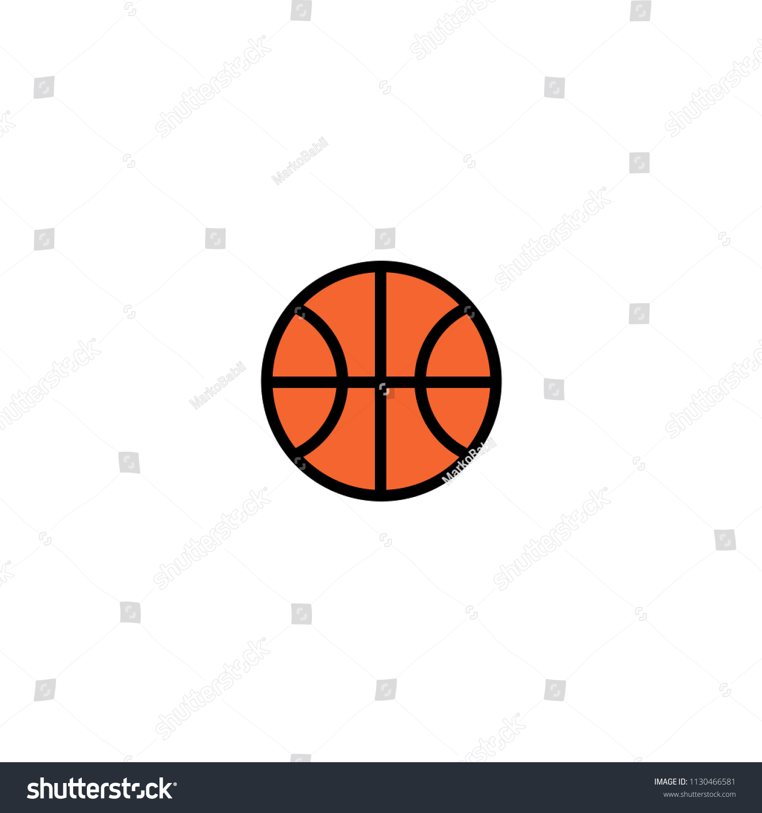 Basketball Icon Logo Vector Stock Vector (Royalty Free) 1130466581 ...