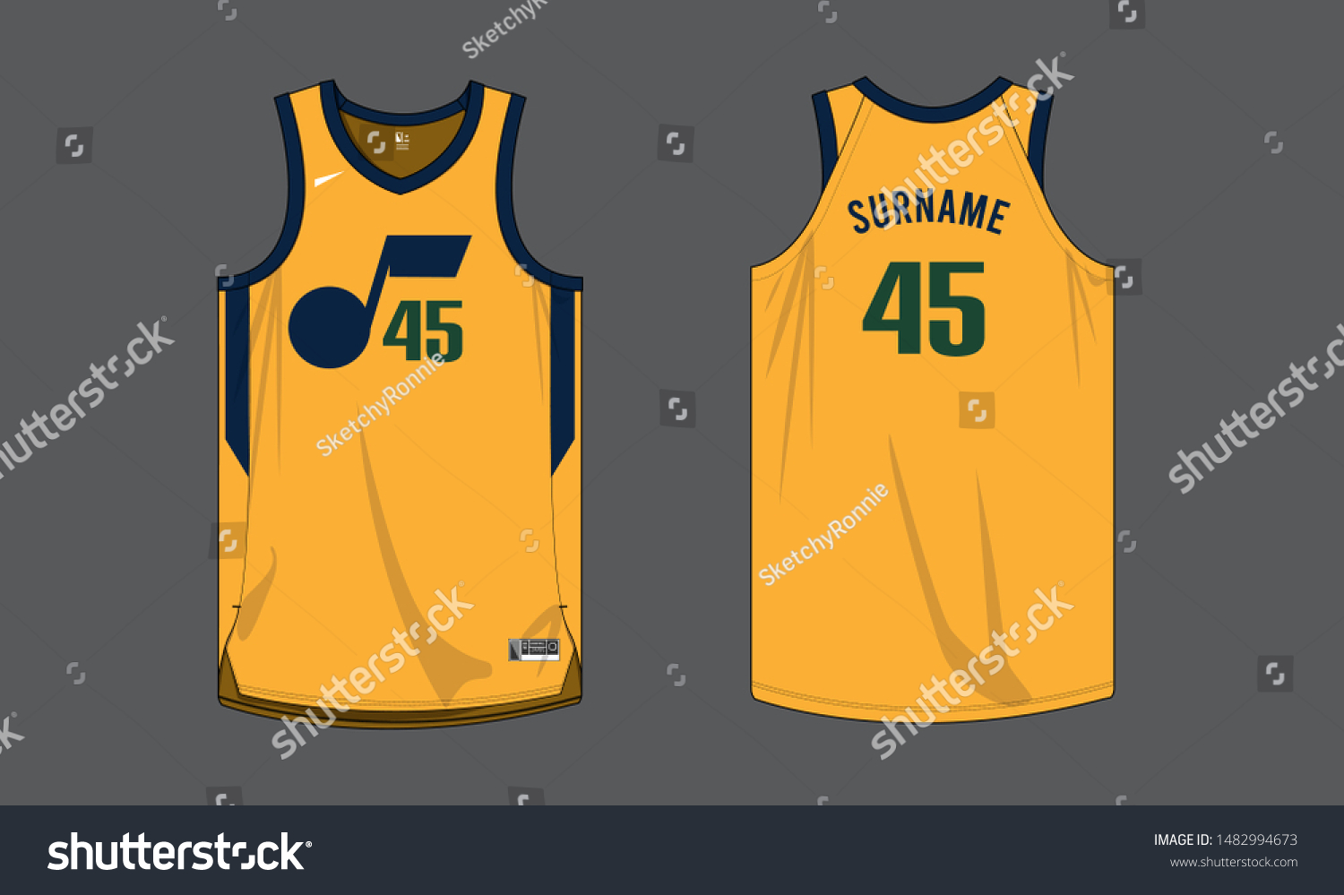 Basketball Jersey Kit Uniform Vector Template Stock Vector (Royalty ...