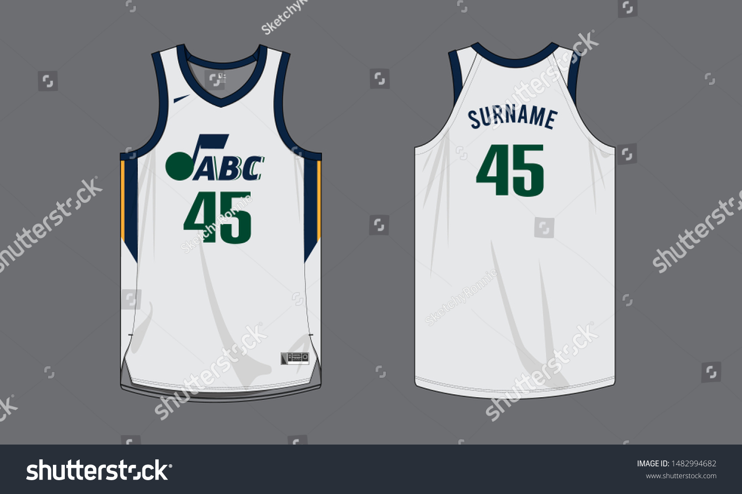 Basketball Jersey Kit Uniform Vector Template Stock Vector (Royalty ...