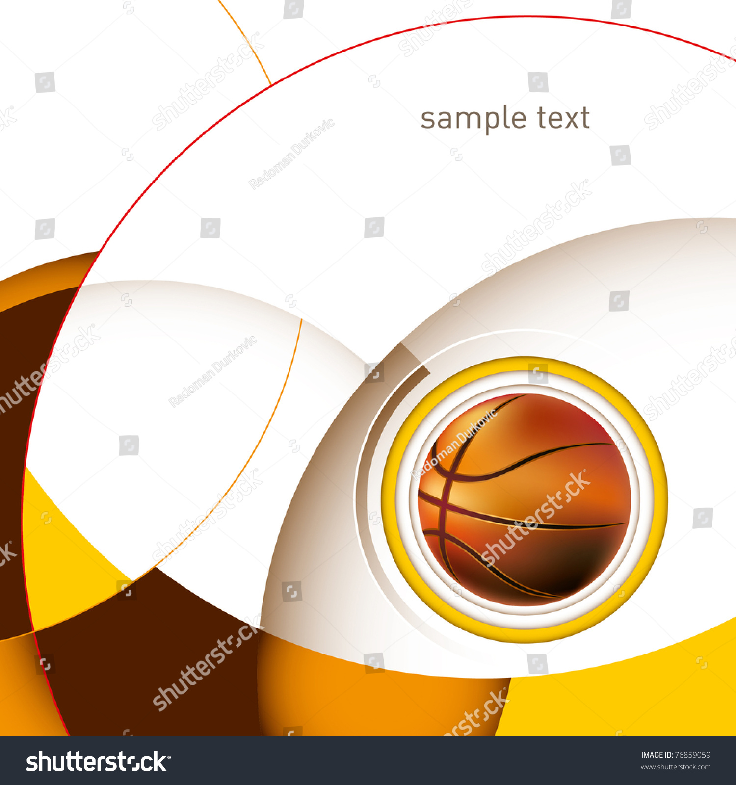 Basketball Layout Designed Abstraction Vector Illustration Stock Vector ...