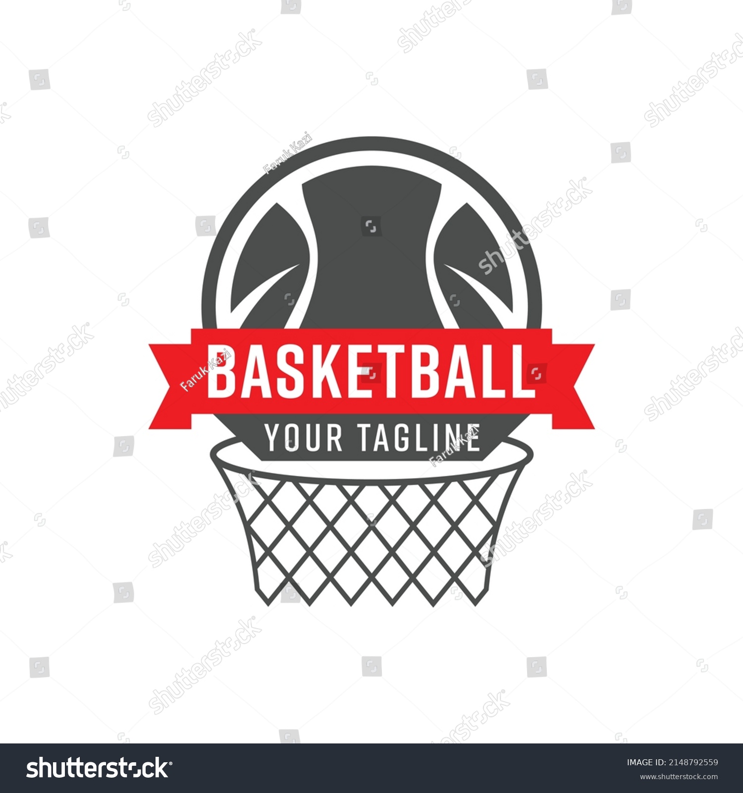 Basketball Logo Icon Vector Illustration Stock Vector (Royalty Free ...