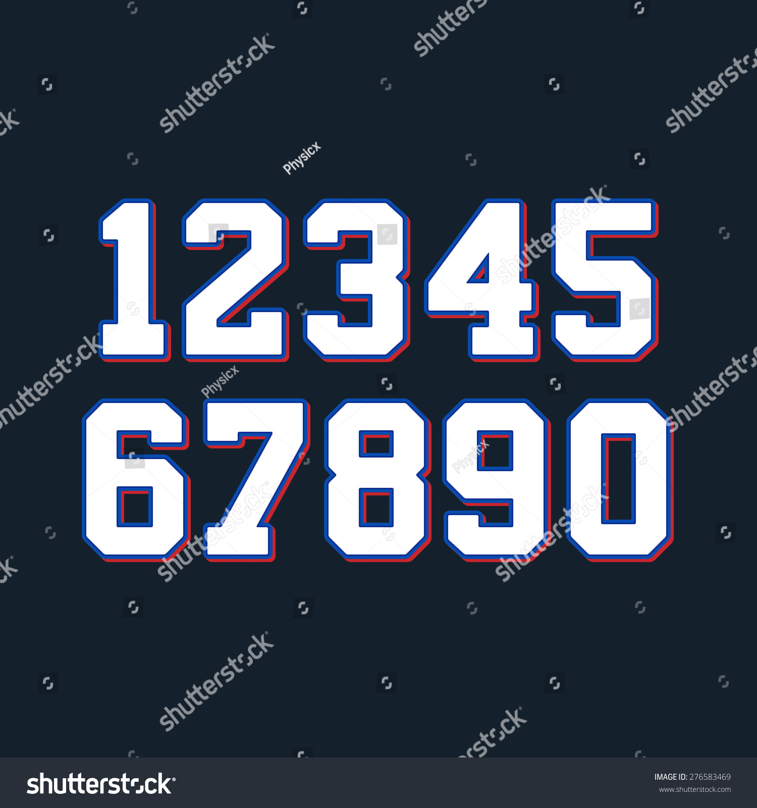 Basketball Numbers Set Vector Illustration Stock Vector (Royalty Free ...