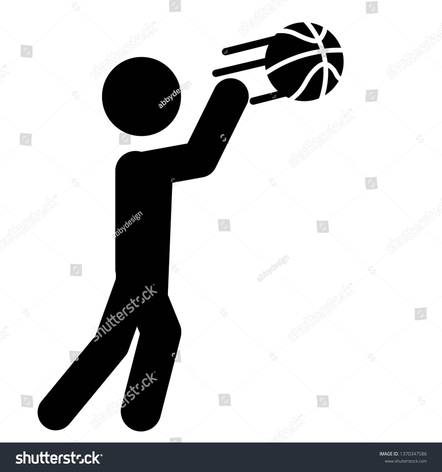 Basketball Pass Icon Vector Stock Vector (Royalty Free) 1370347586