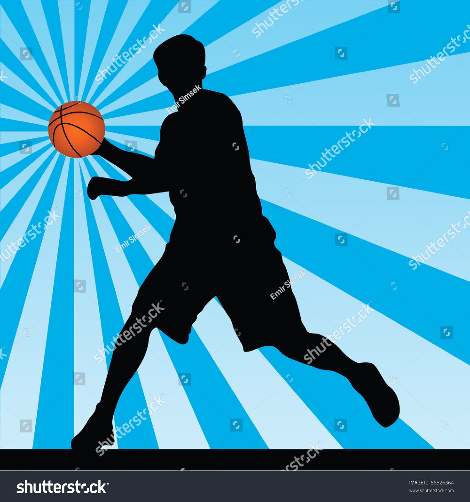 Basketball Player Stock Vector (Royalty Free) 56526364 | Shutterstock