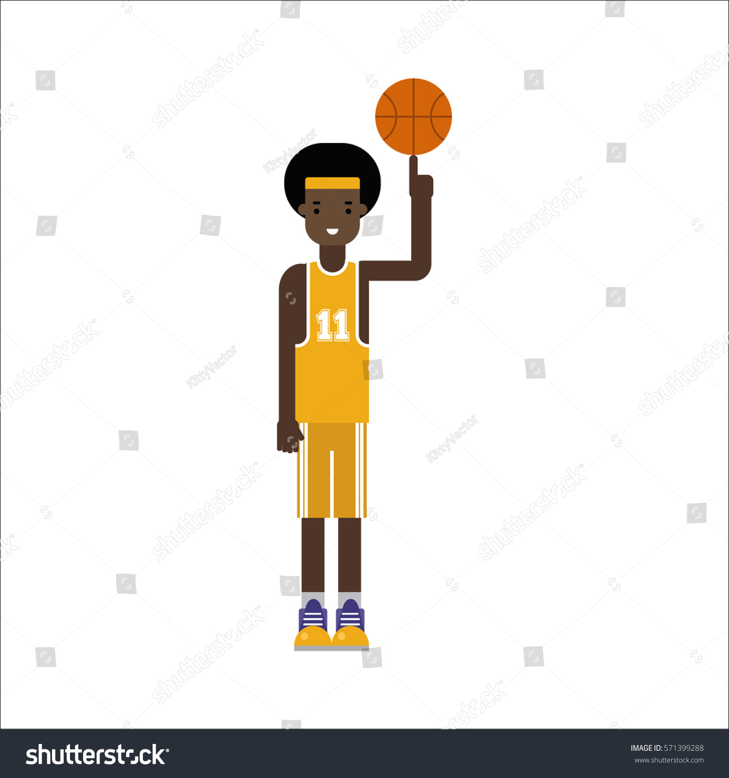Basketball Player Character Vector Stock Vector (Royalty Free) 571399288
