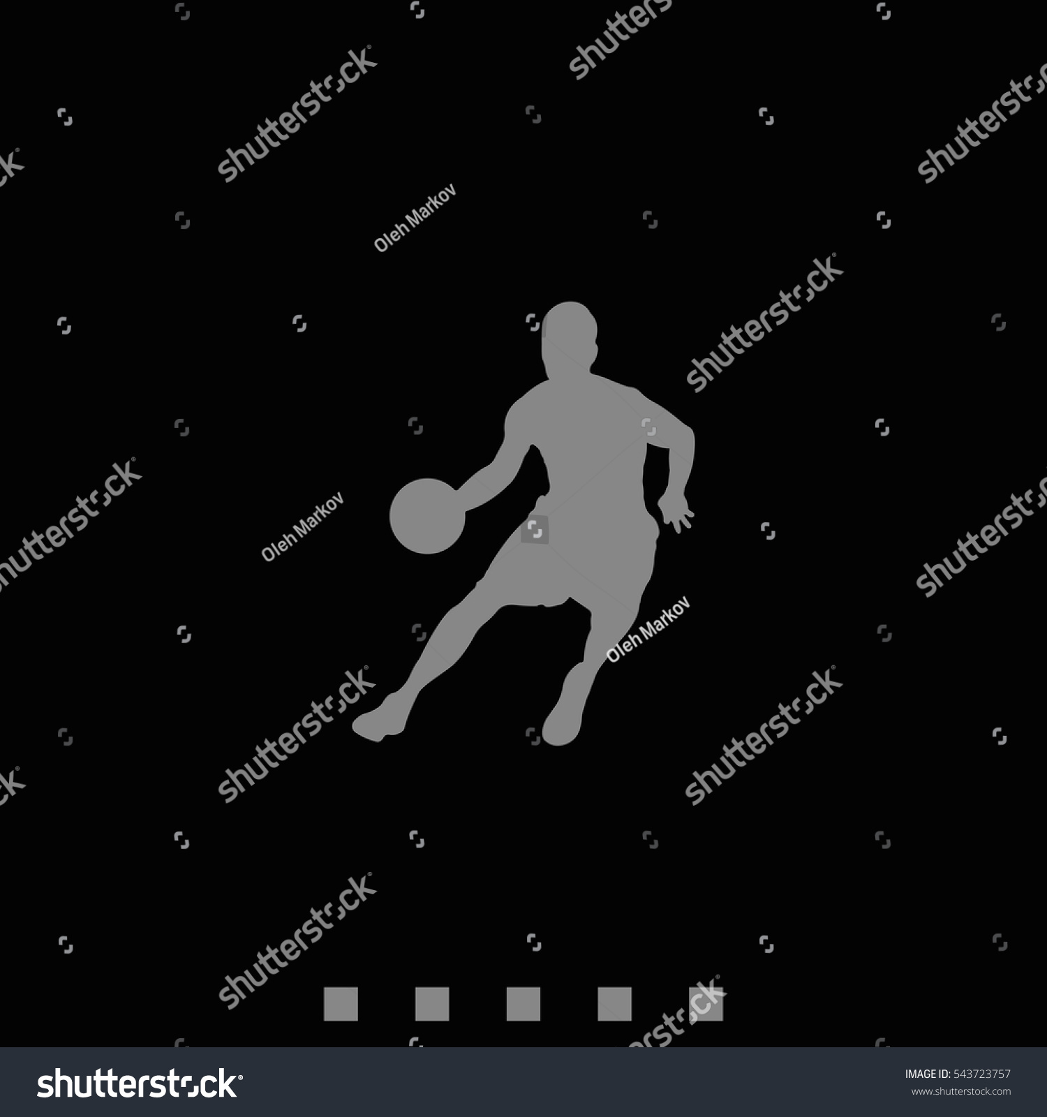 Basketball Player Icon Stock Vector (Royalty Free) 543723757 | Shutterstock