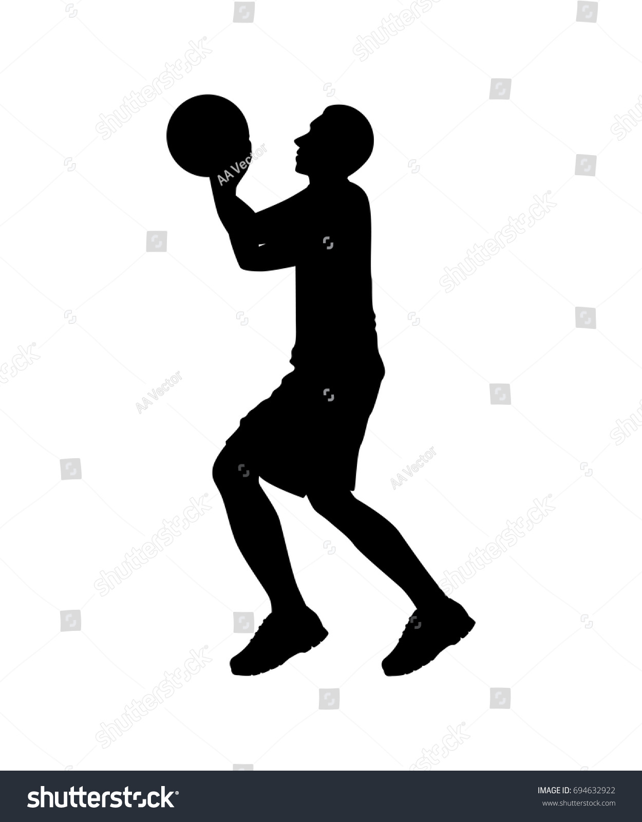 Basketball Player Silhouette Vector Stock Vector (Royalty Free ...