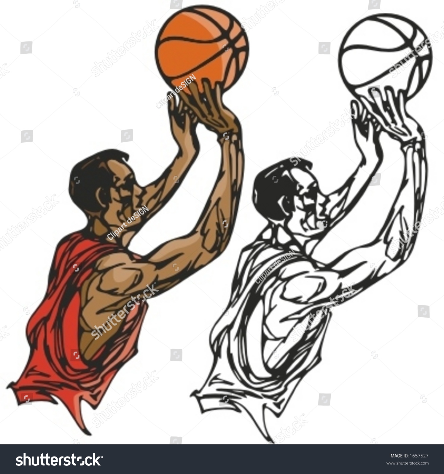 Basketball Player Vector Illustration Stock Vector (Royalty Free) 1657527