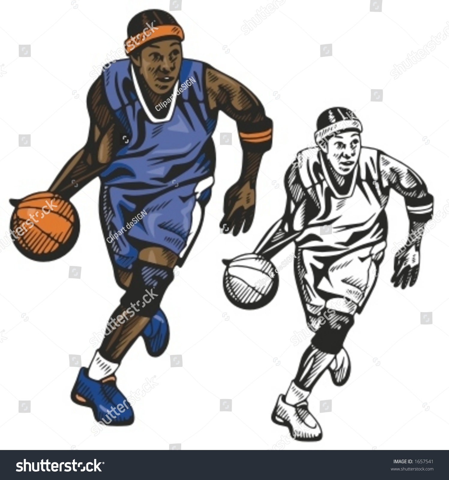 Basketball Player Vector Illustration Stock Vector (Royalty Free) 1657541