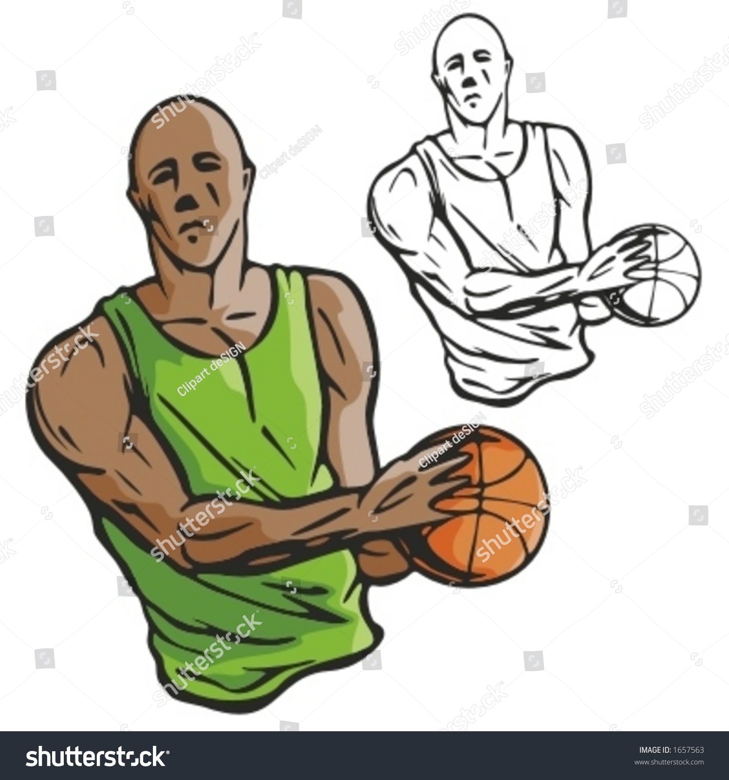 Basketball Player Vector Illustration Stock Vector (Royalty Free ...