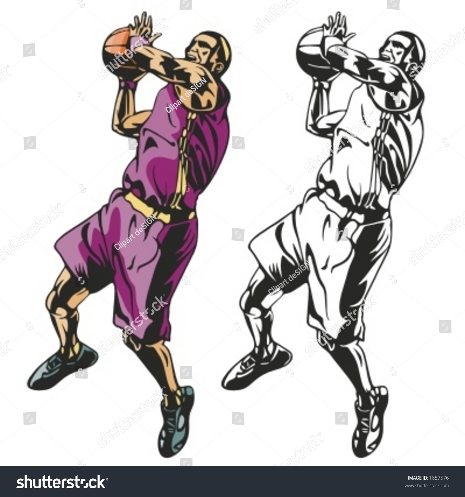 Basketball Player Vector Illustration Stock Vector (Royalty Free ...