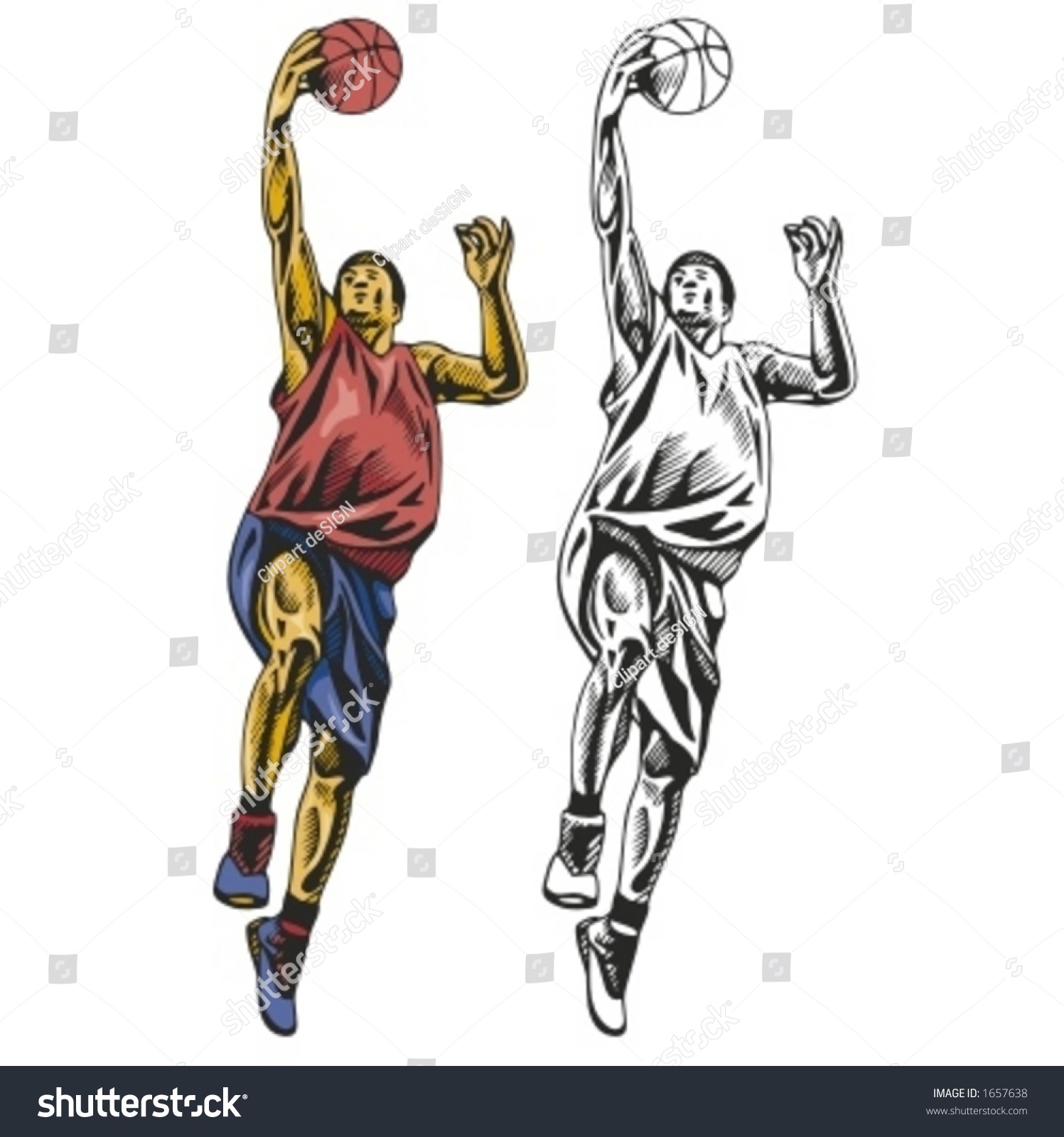 Basketball Player Vector Illustration Stock Vector (Royalty Free) 1657638