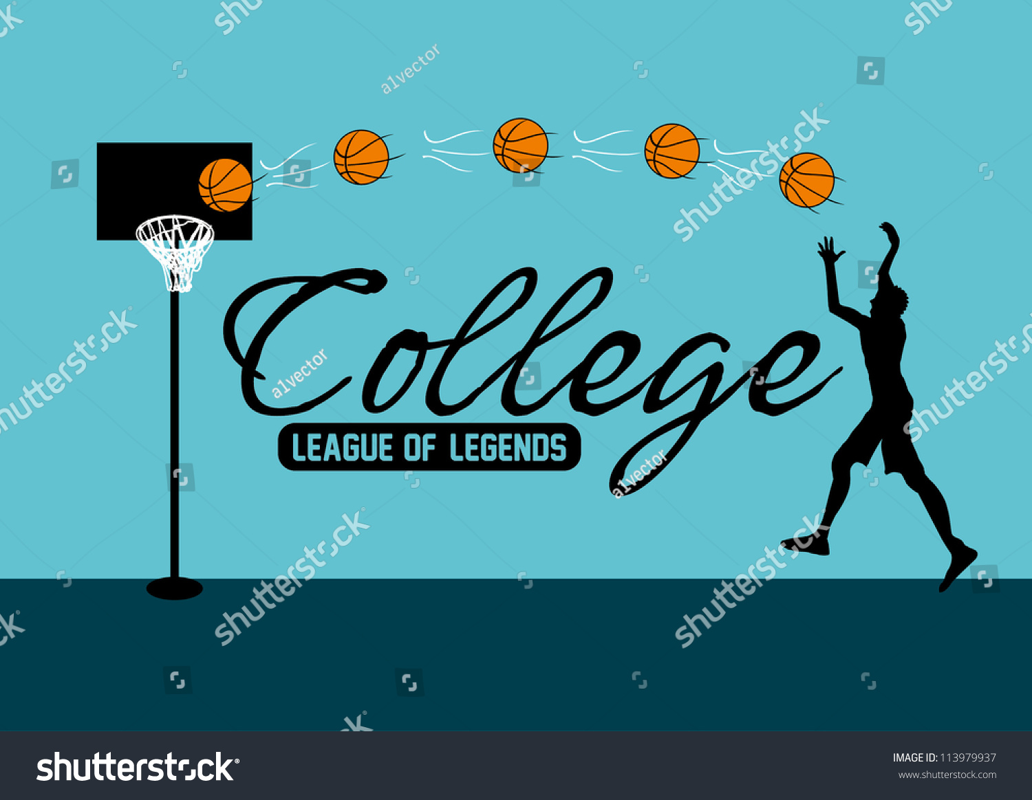 Basketball Team Stock Vector (Royalty Free) 113979937 | Shutterstock