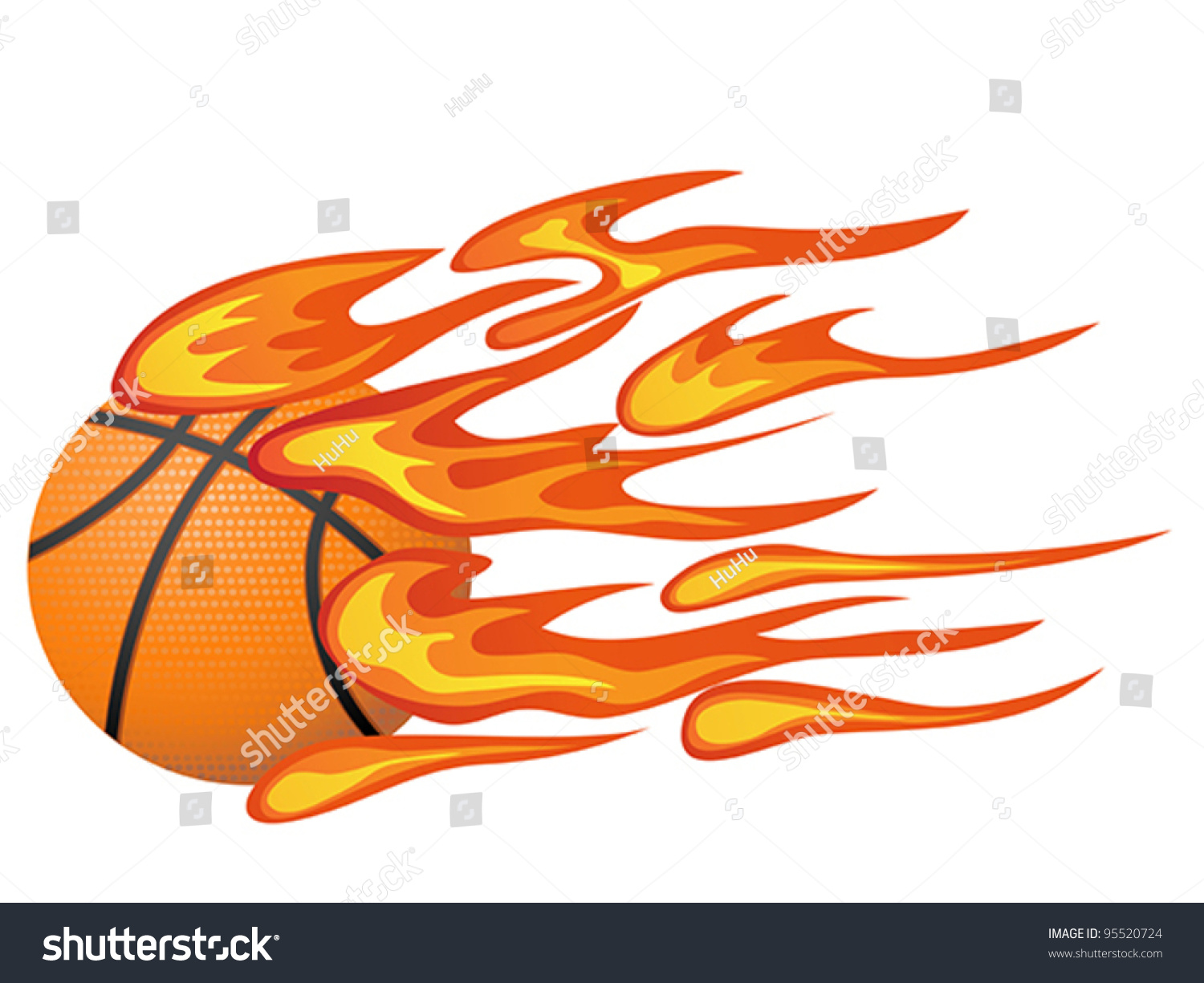 Basketball Flame Stock Vector (Royalty Free) 95520724