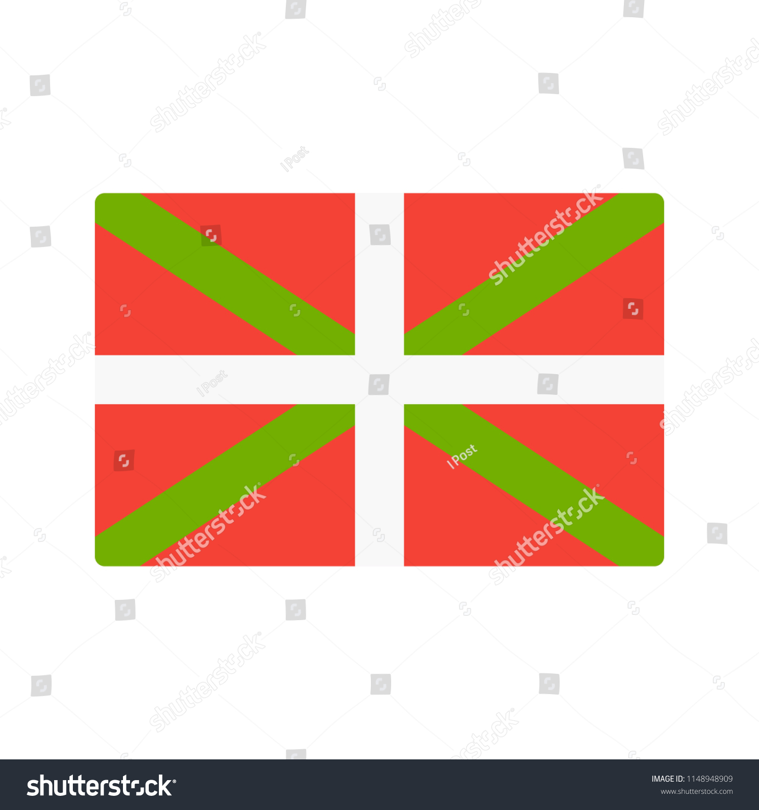 Basque Country Flag Icon Stock Vector (Royalty Free) 1148948909 ...