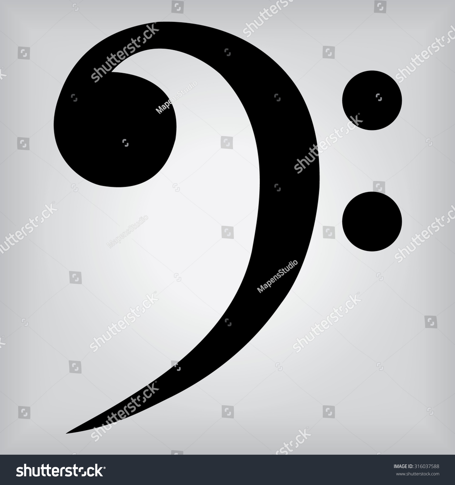 Bass Clef: vector de stock (libre de regalías) 316037588 | Shutterstock
