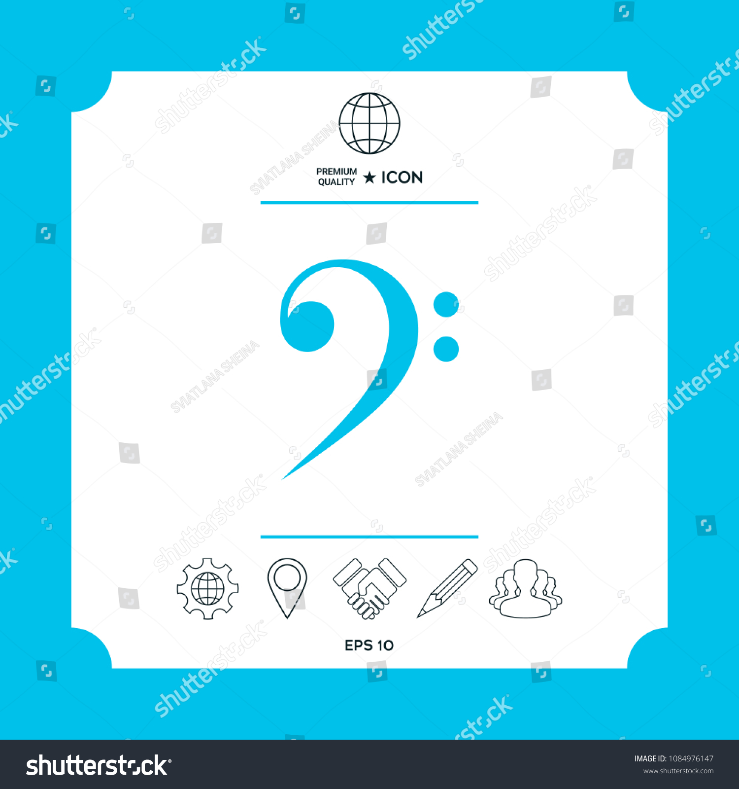 Bass Clef Icon Stock Vector (Royalty Free) 1084976147 | Shutterstock