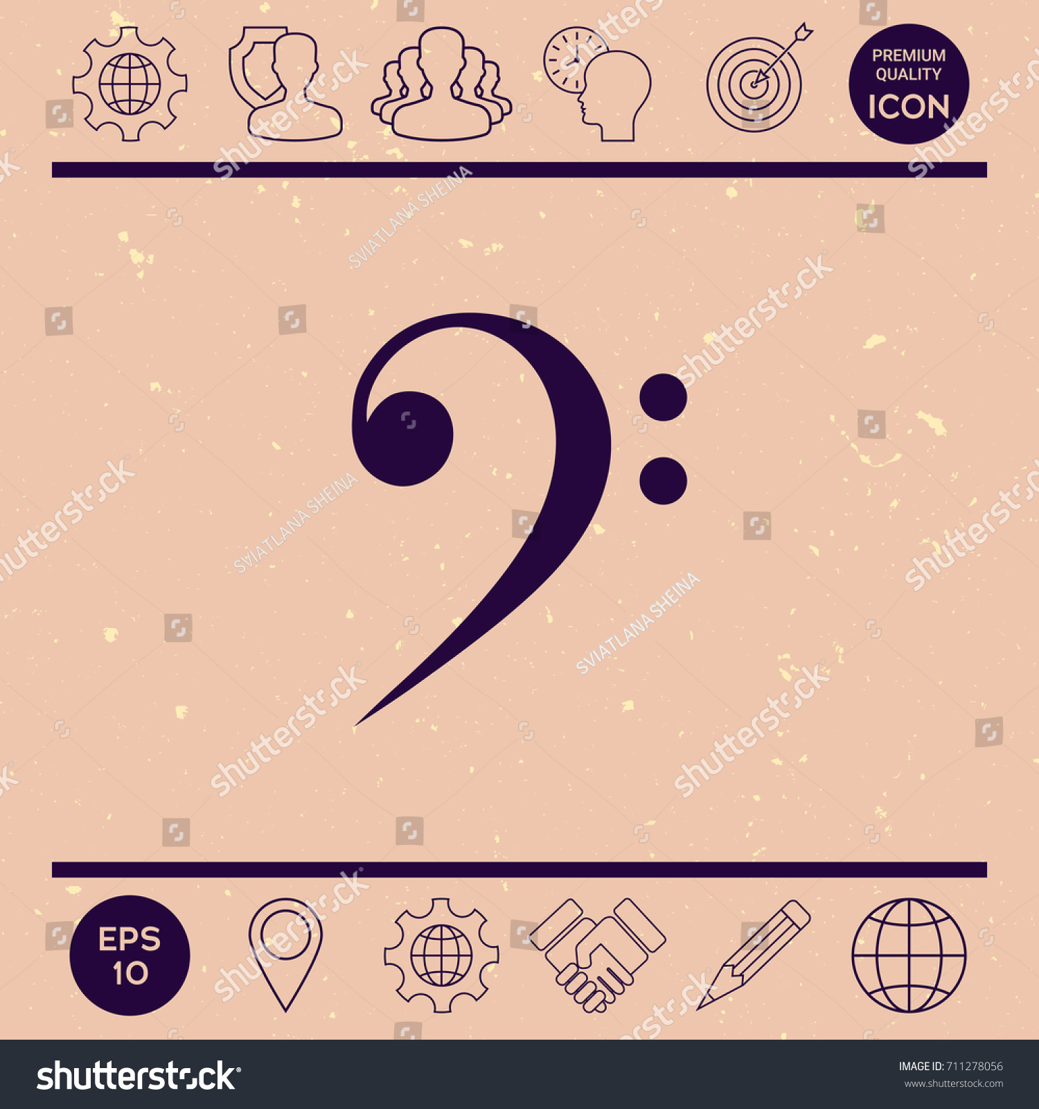 Bass Clef Icon Stock Vector (Royalty Free) 711278056 | Shutterstock