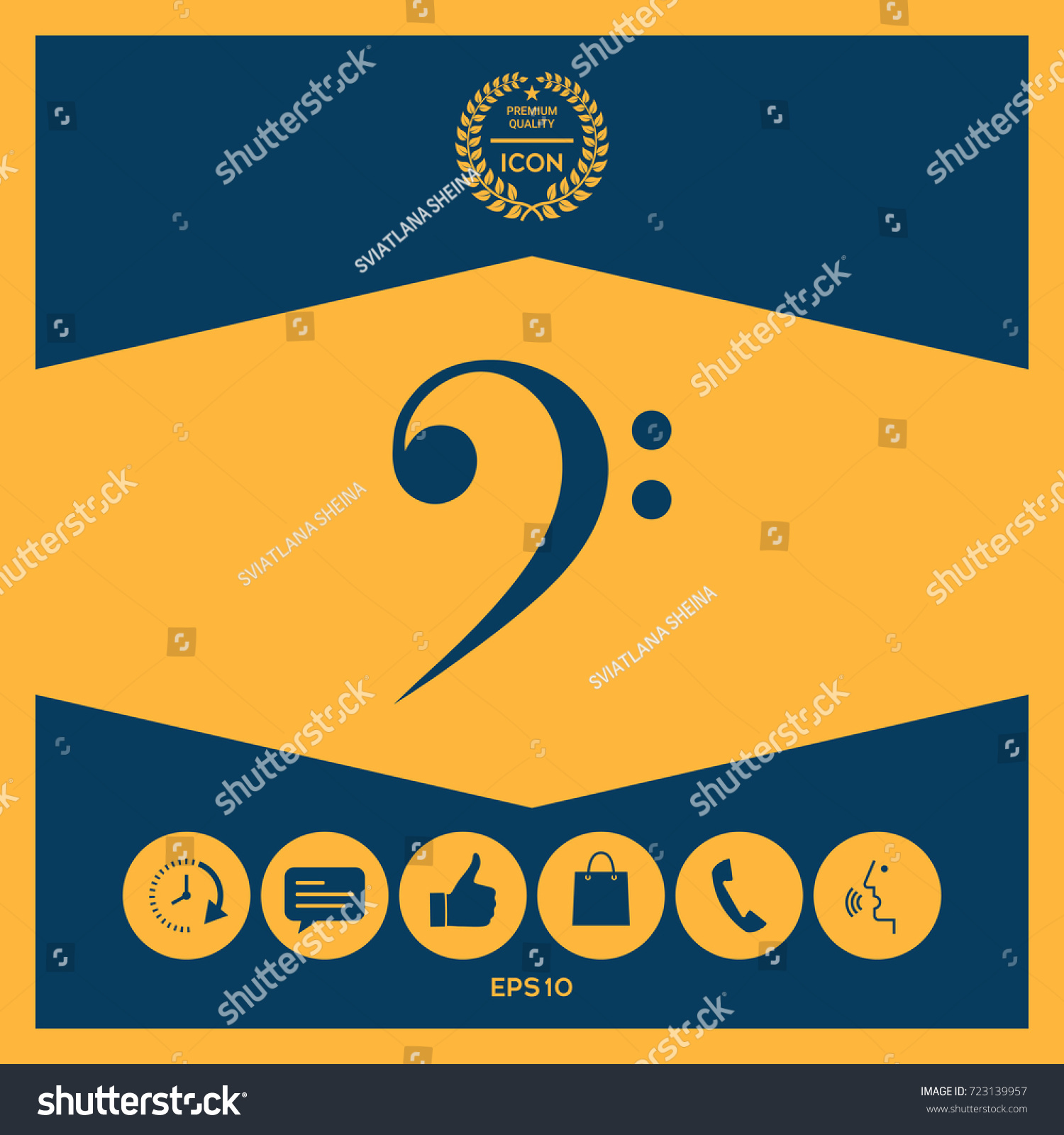 Bass Clef Icon Stock Vector (Royalty Free) 723139957 | Shutterstock