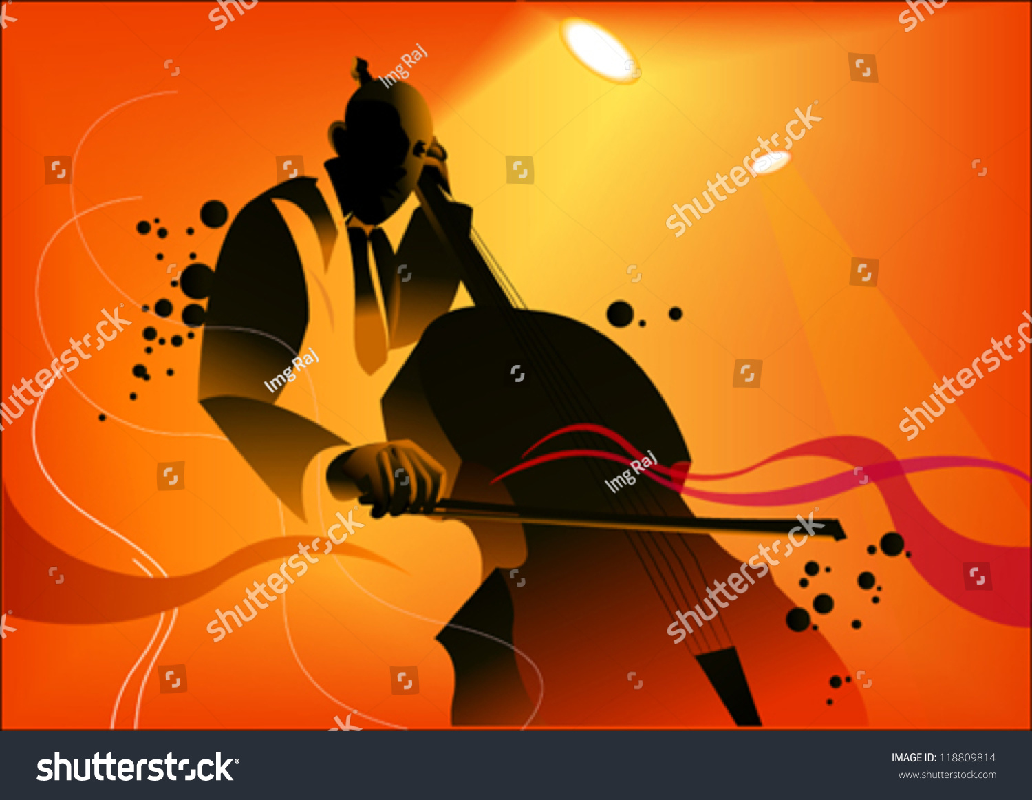 Bass Player Illustration Stock Vector (Royalty Free) 118809814