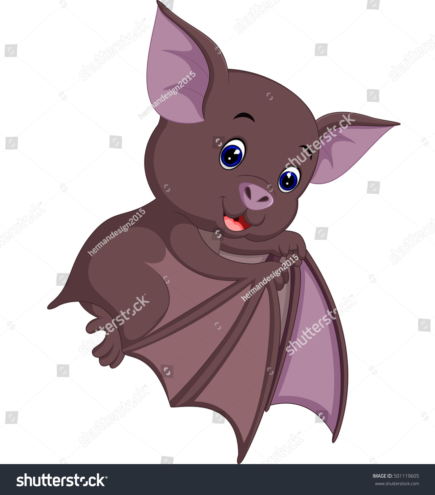 Bat Cartoon Flying Stock Vector (Royalty Free) 501119605 | Shutterstock