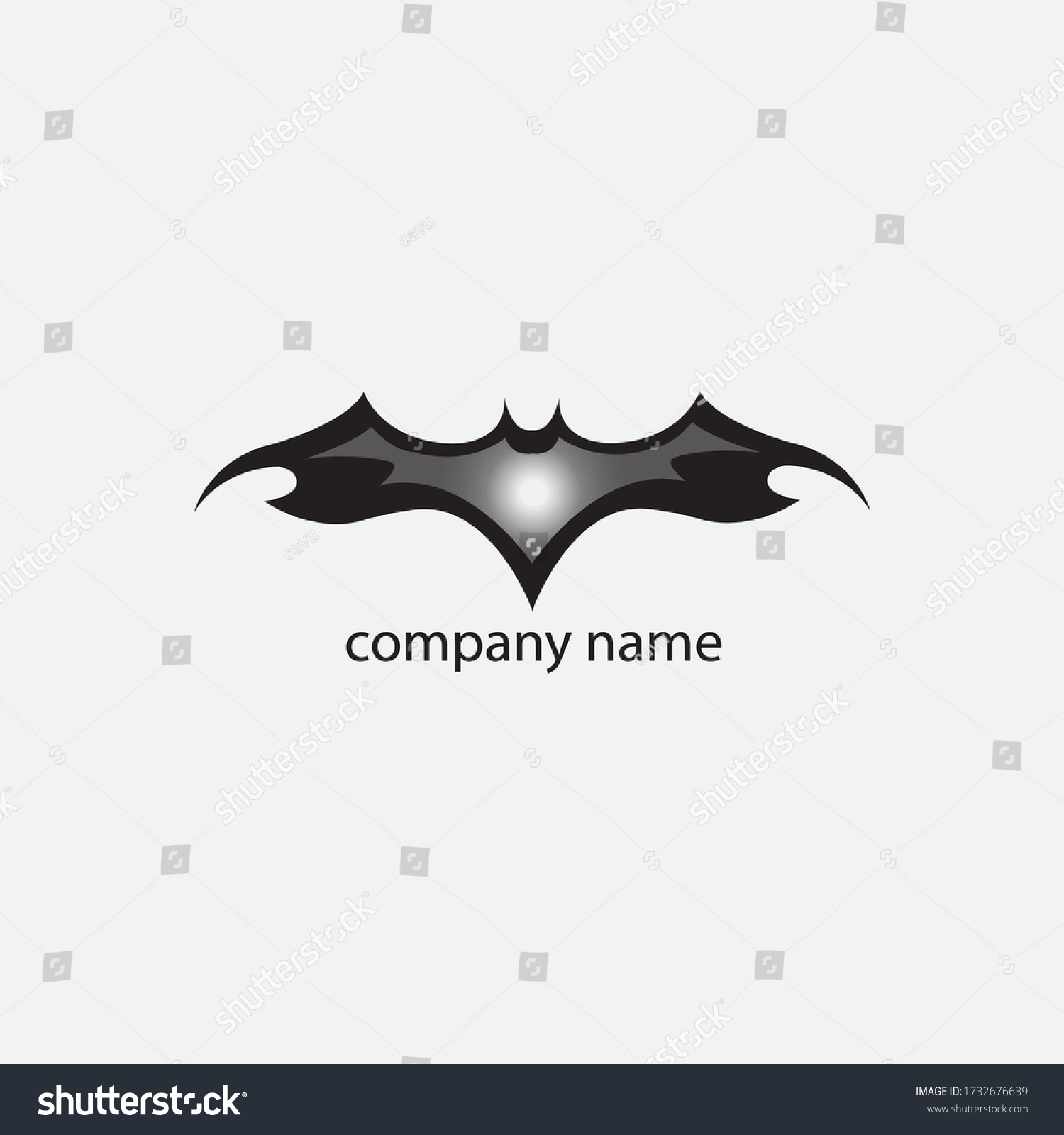 Bat Illustration Unique Logo Simple Design Stock Vector (Royalty Free ...
