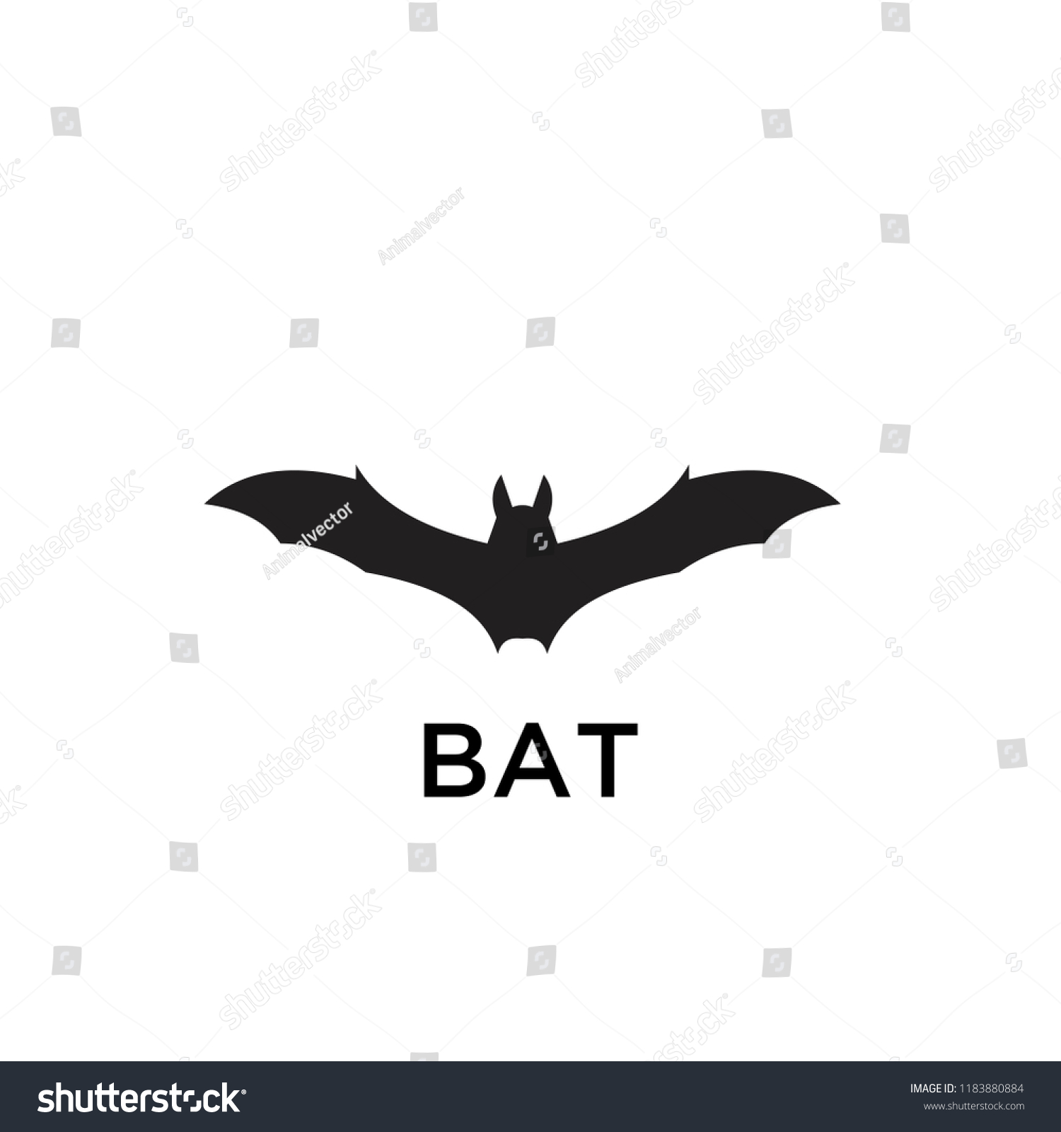 Bat Logo Icon Designs Vector Stock Vector (Royalty Free) 1183880884 ...