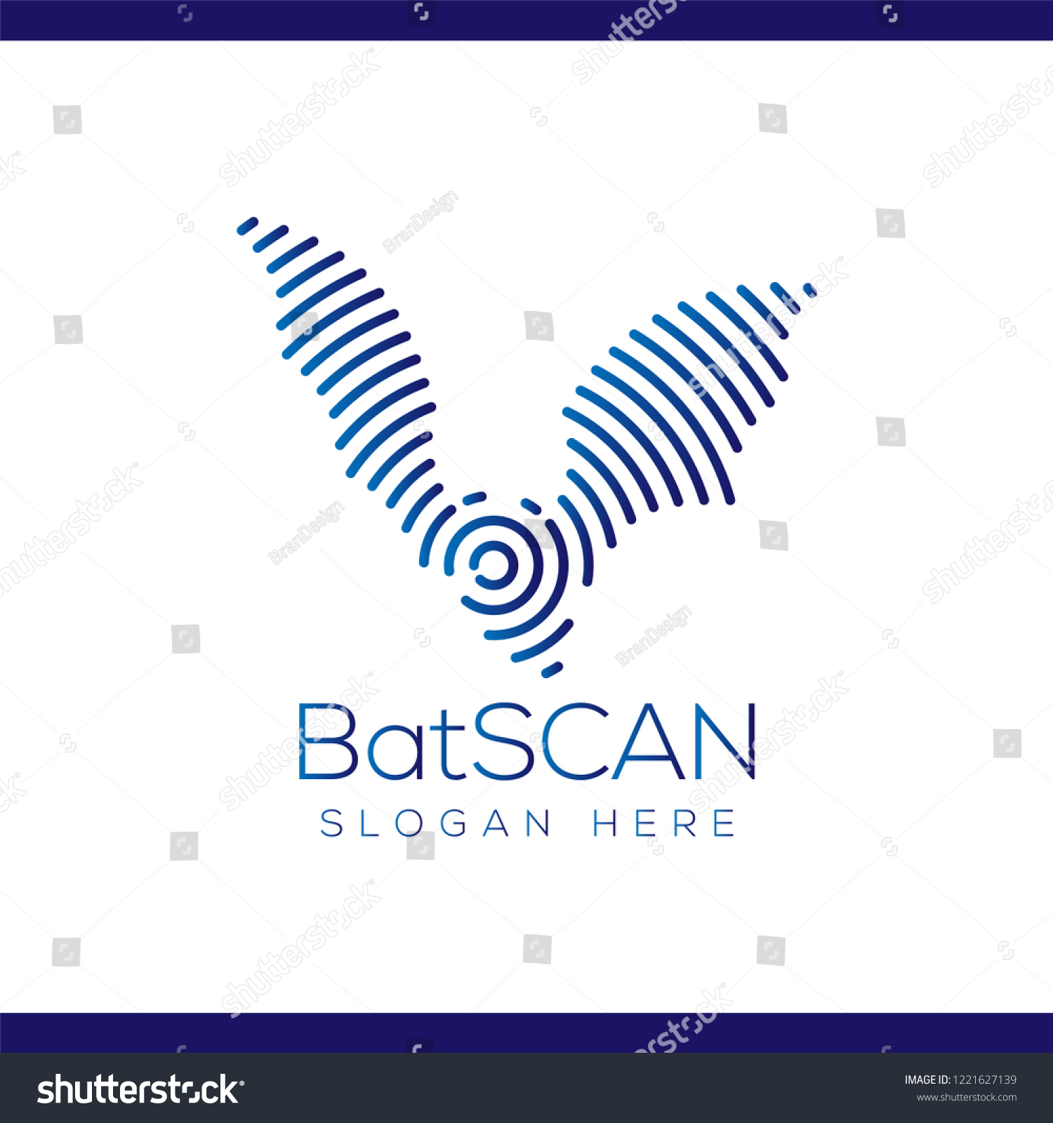 Bat Scan Technology Logo Vector Element Stock Vector (Royalty Free ...