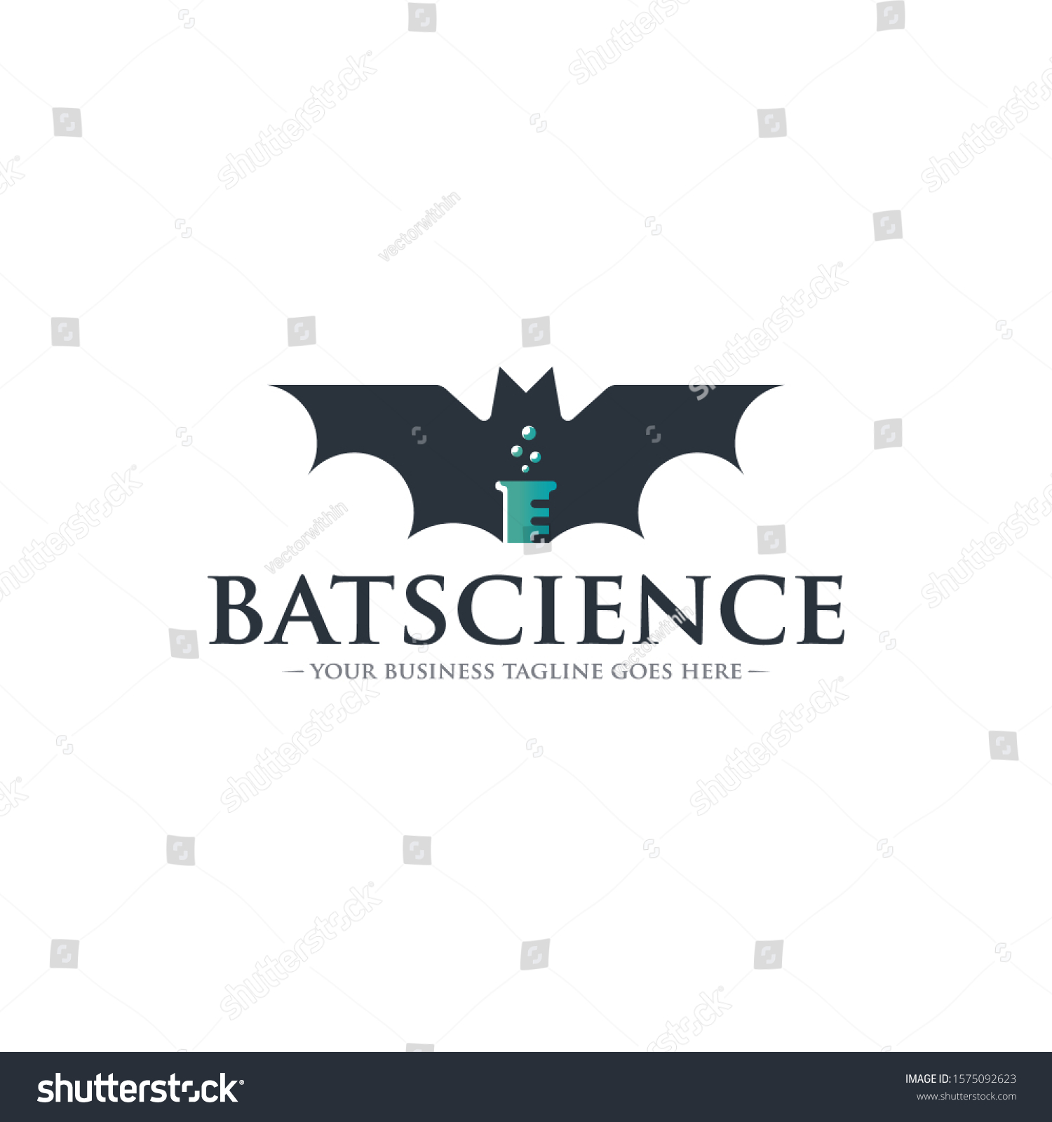 Bat Science Vector Logo Template Stock Vector (Royalty Free) 1575092623 ...