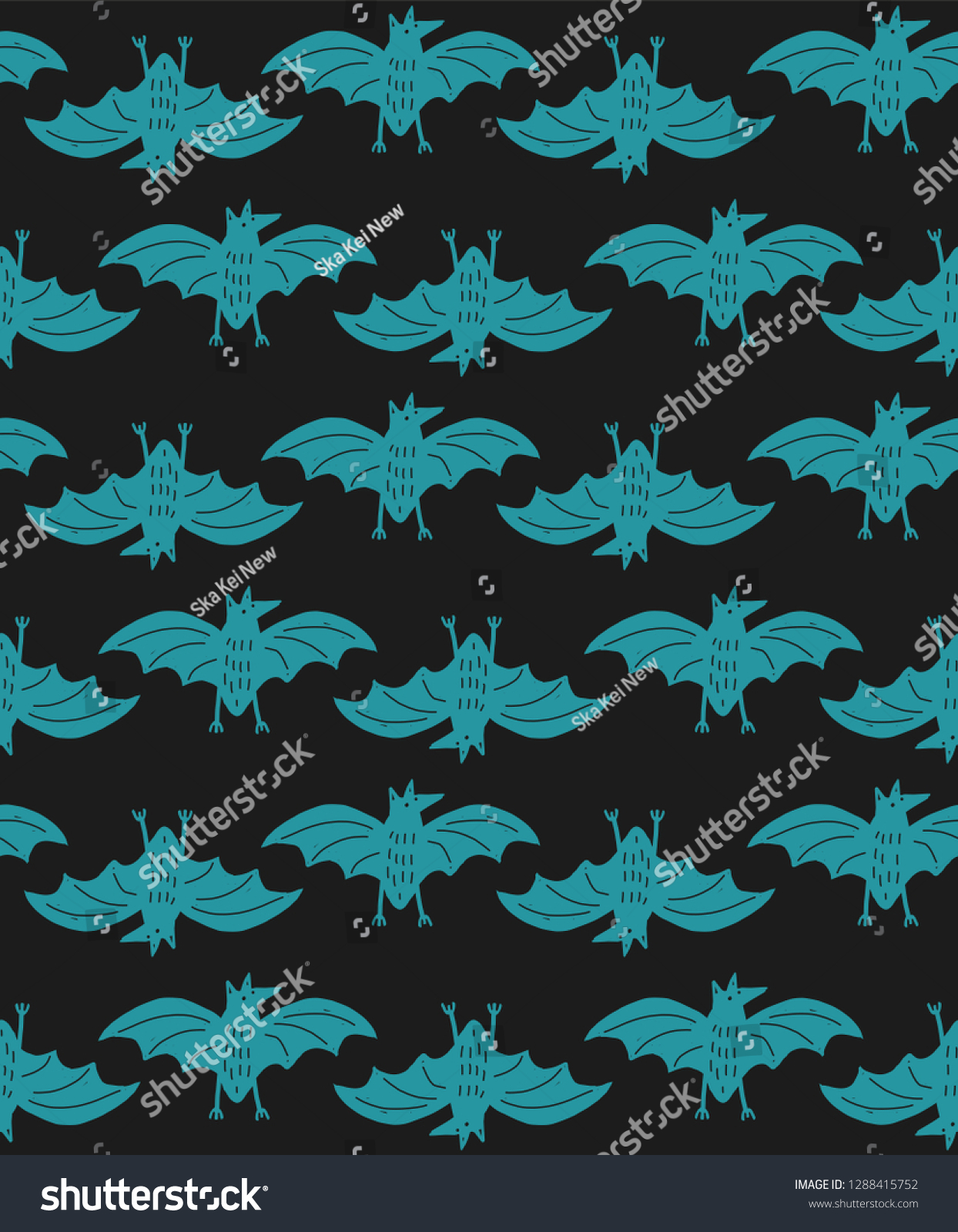 Bat Seamless Texture Stock Vector (Royalty Free) 1288415752