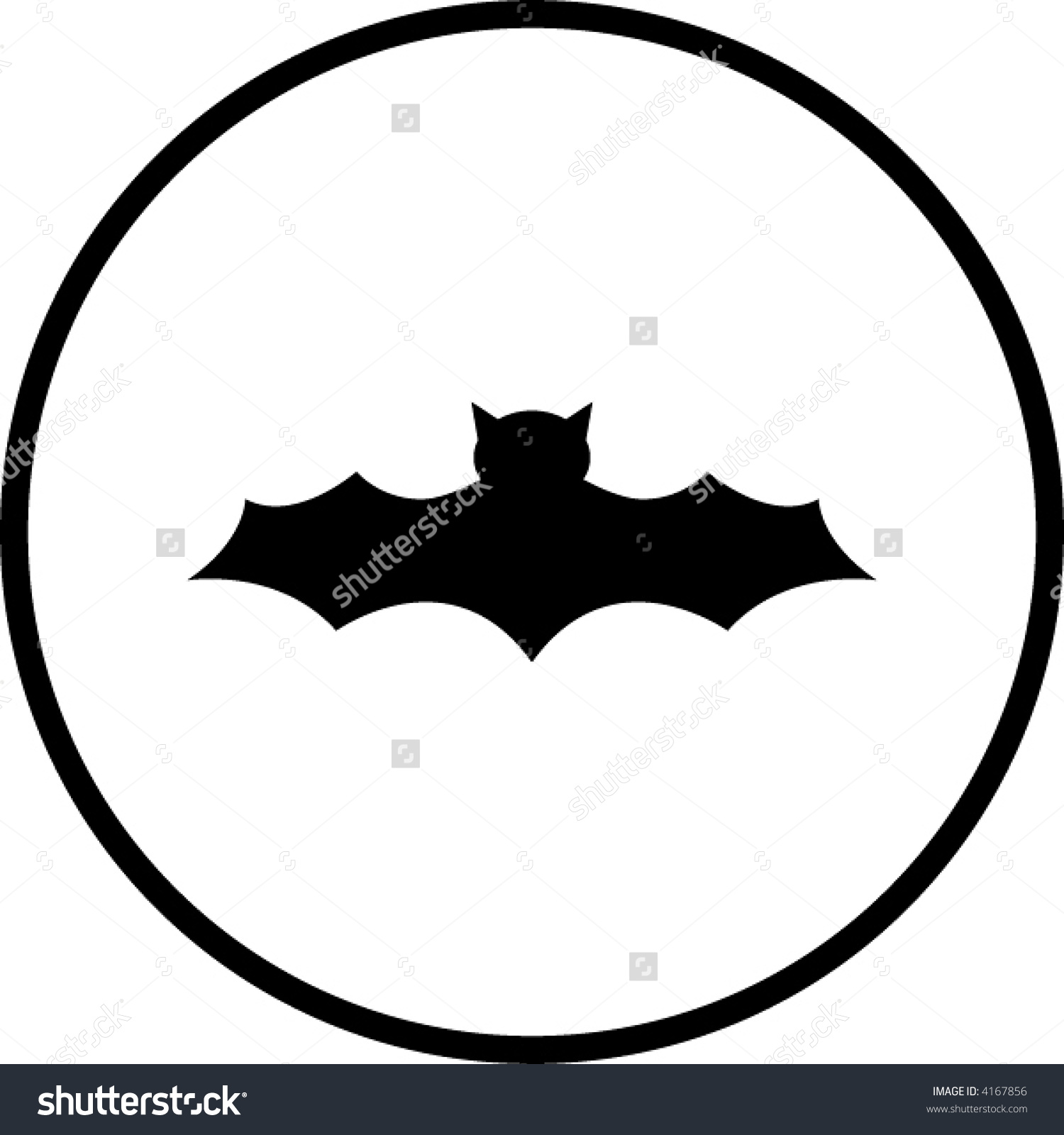 Bat Symbol Stock Vector Illustration 4167856 : Shutterstock