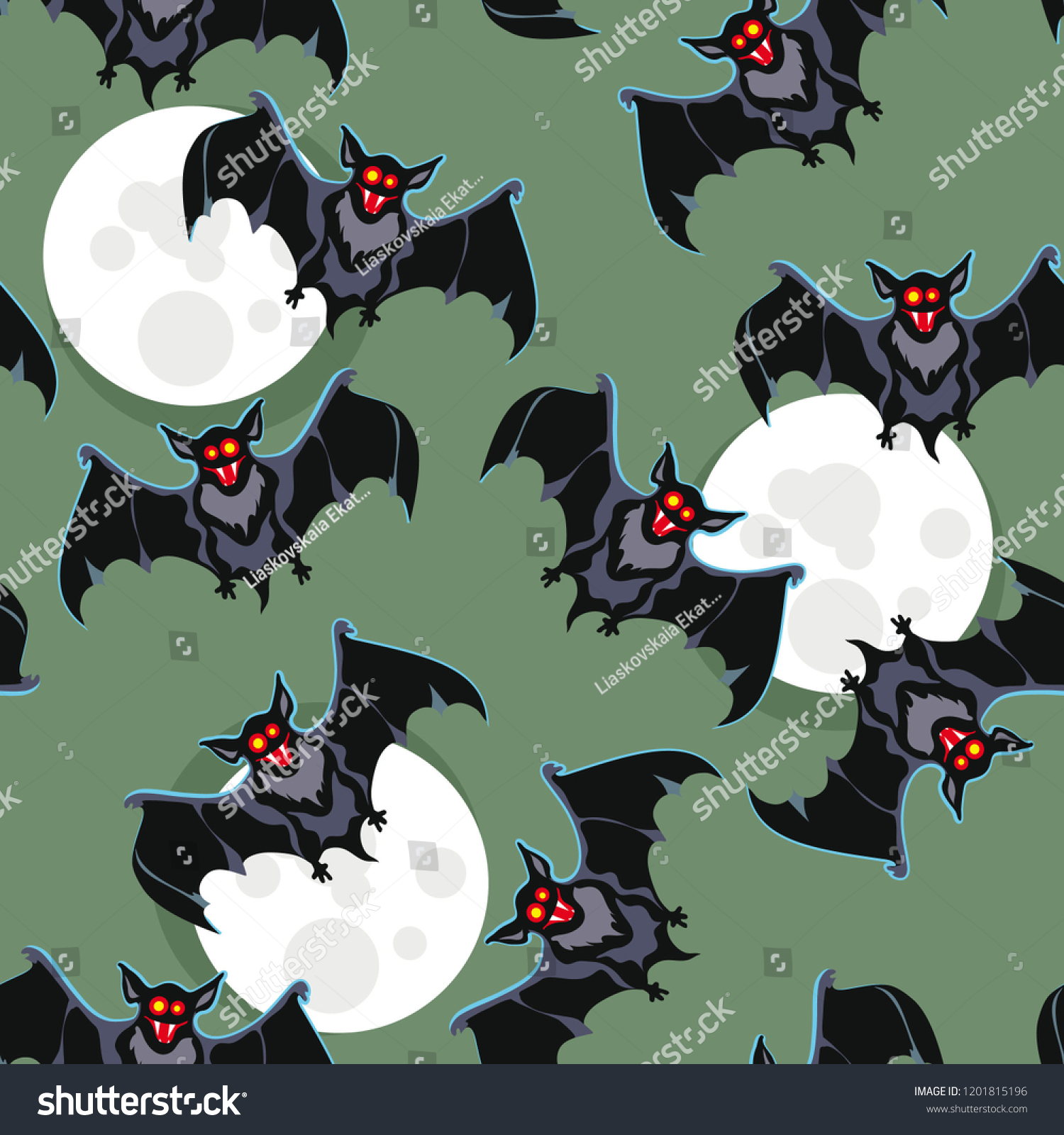 Bat Texture Halloween Seamless Pattern Spooky Stock Vector (Royalty ...