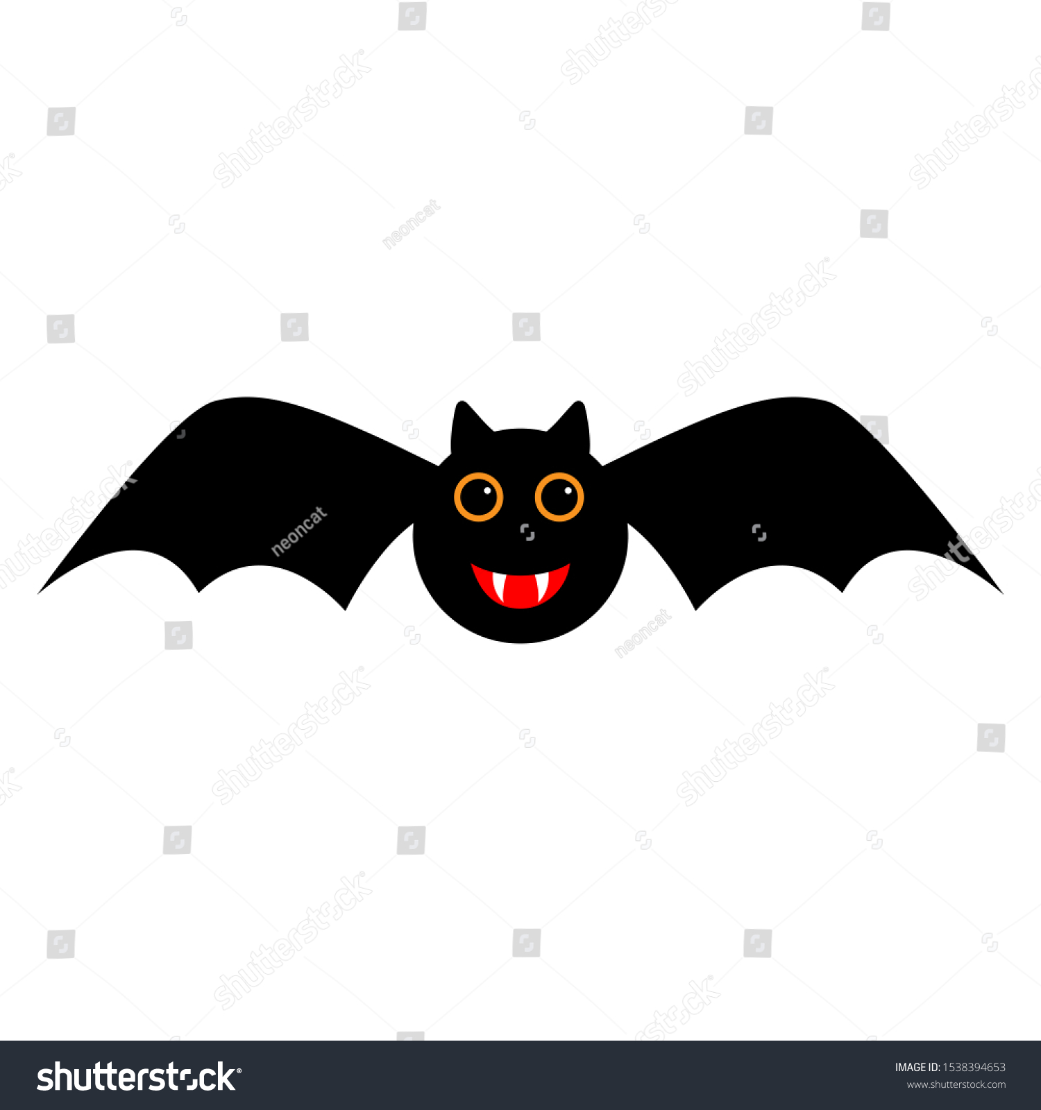Bat Vampire Demon Vector Illustration: vector de stock (libre de ...