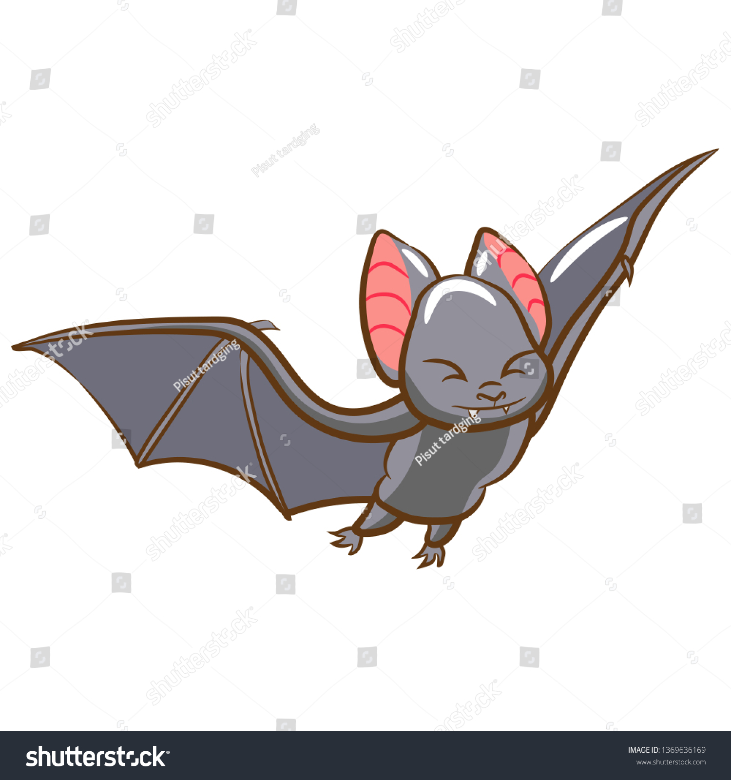 Bat Vector Graphic Clipart Stock Vector (Royalty Free) 1369636169 ...