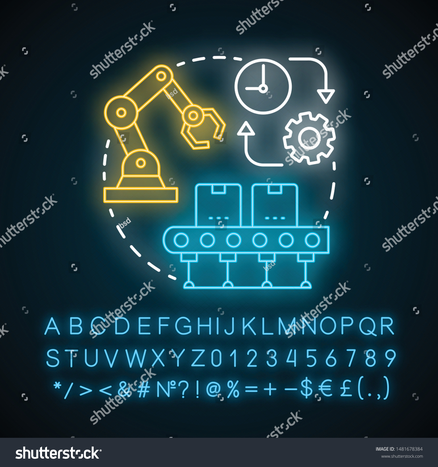 Batch Production Neon Light Concept Icon Stock Vector (Royalty Free ... Batch Production Neon Light Concept Icon Stock Vector (Royalty Free ...