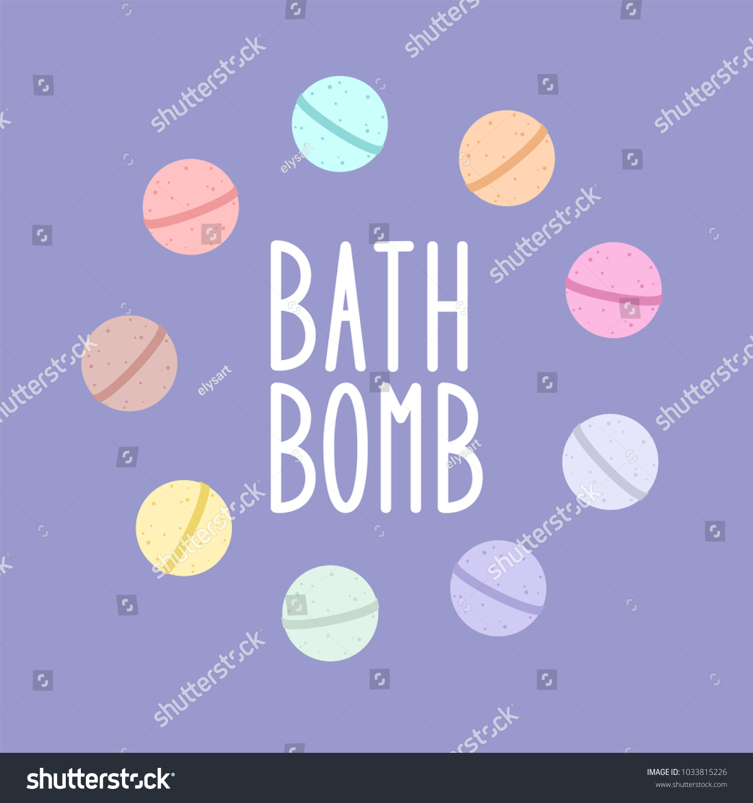 Bath Bomb Vector Cartoon Frame Stock Vector (Royalty Free) 1033815226