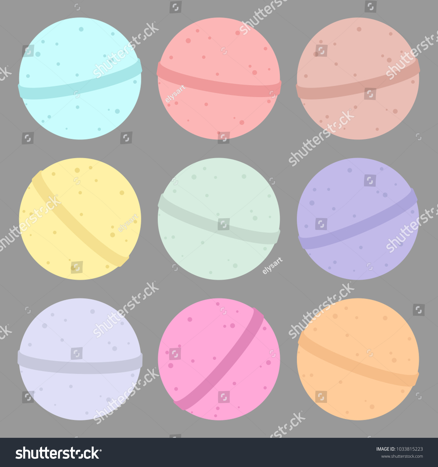 Bath Bomb Vector Cartoon Set Stock Vector (Royalty Free) 1033815223 ...