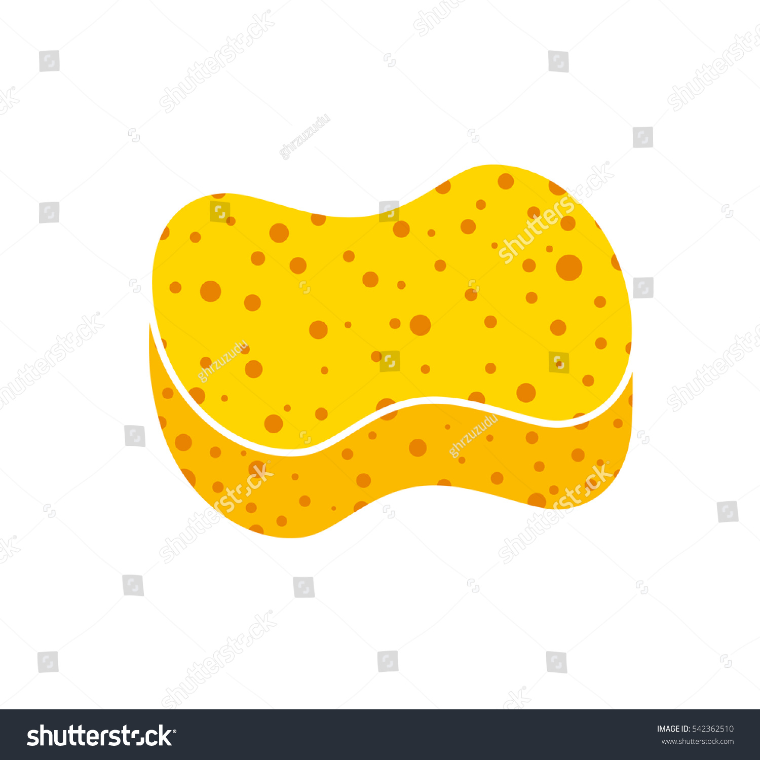 Bath Kitchen Sponge Icon Isolated Stock Vector (Royalty Free) 542362510