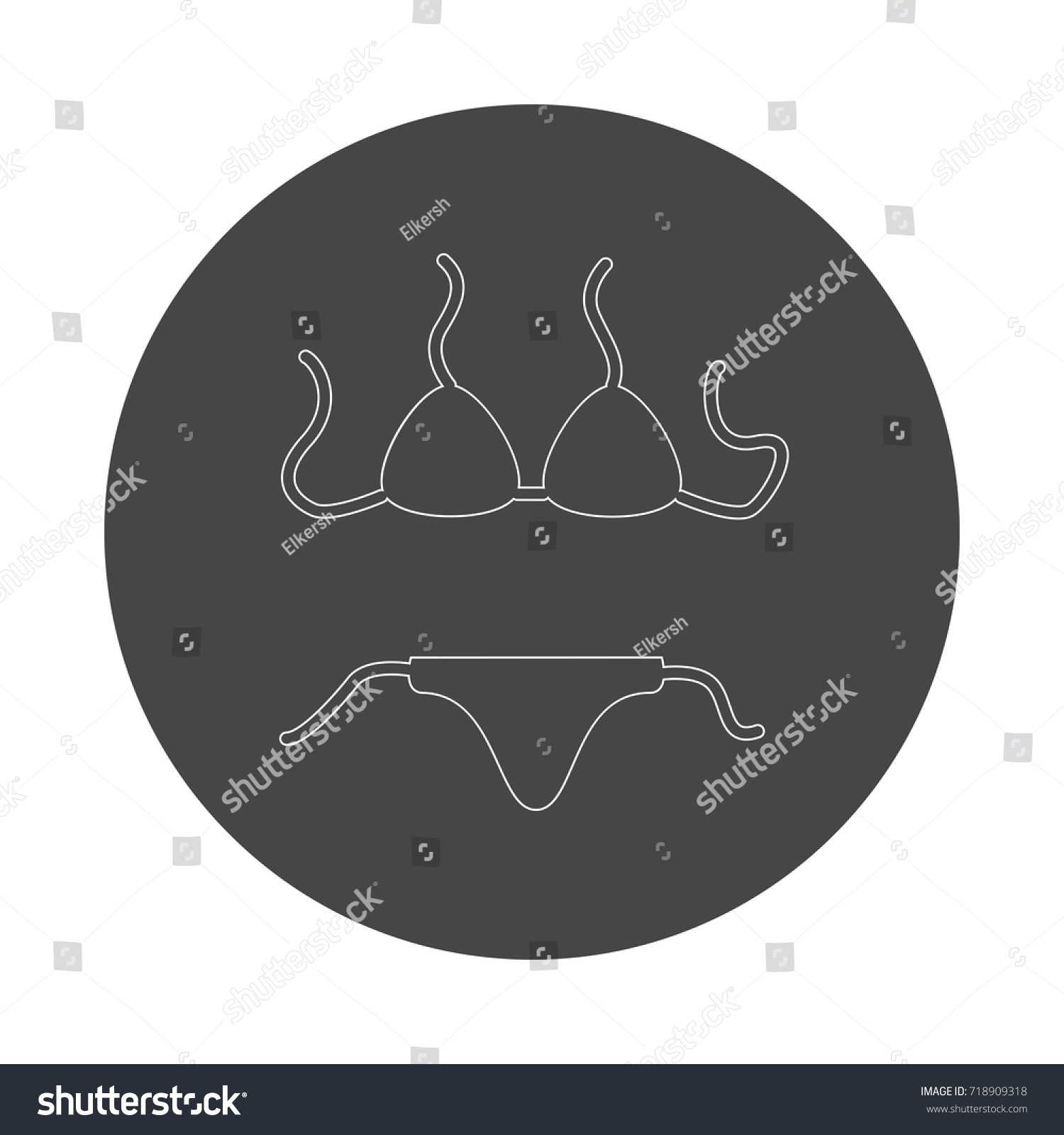 Bathing Suit Icon Stock Vector (Royalty Free) 718909318