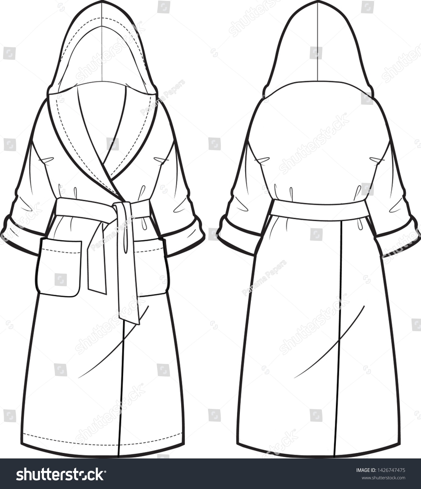 Bathrobe Vector Graphic Illustration Design Stock Vector (Royalty Free ...