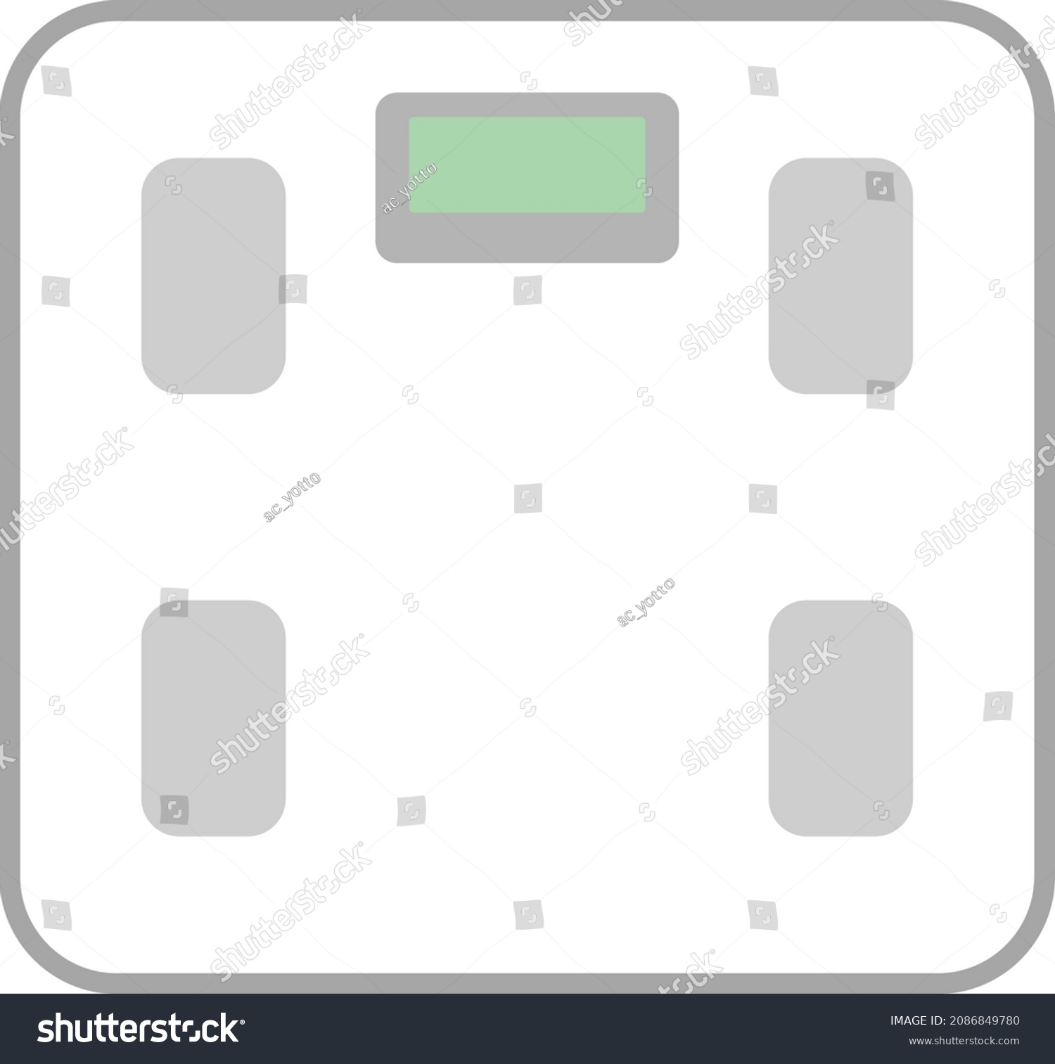 Bathroom Scale Isolated Vector Illustration Stock Vector (Royalty Free ...
