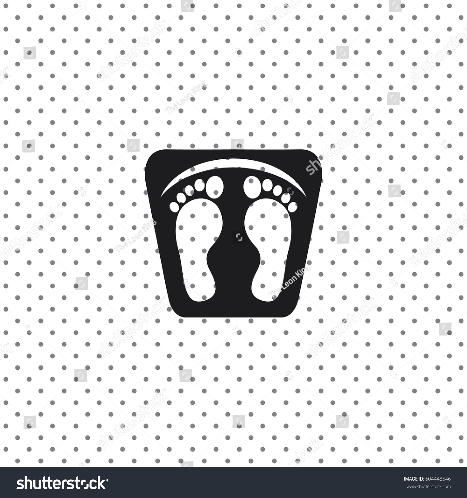 Bathroom Scales Footprints Vector Icon Stock Vector (Royalty Free ...