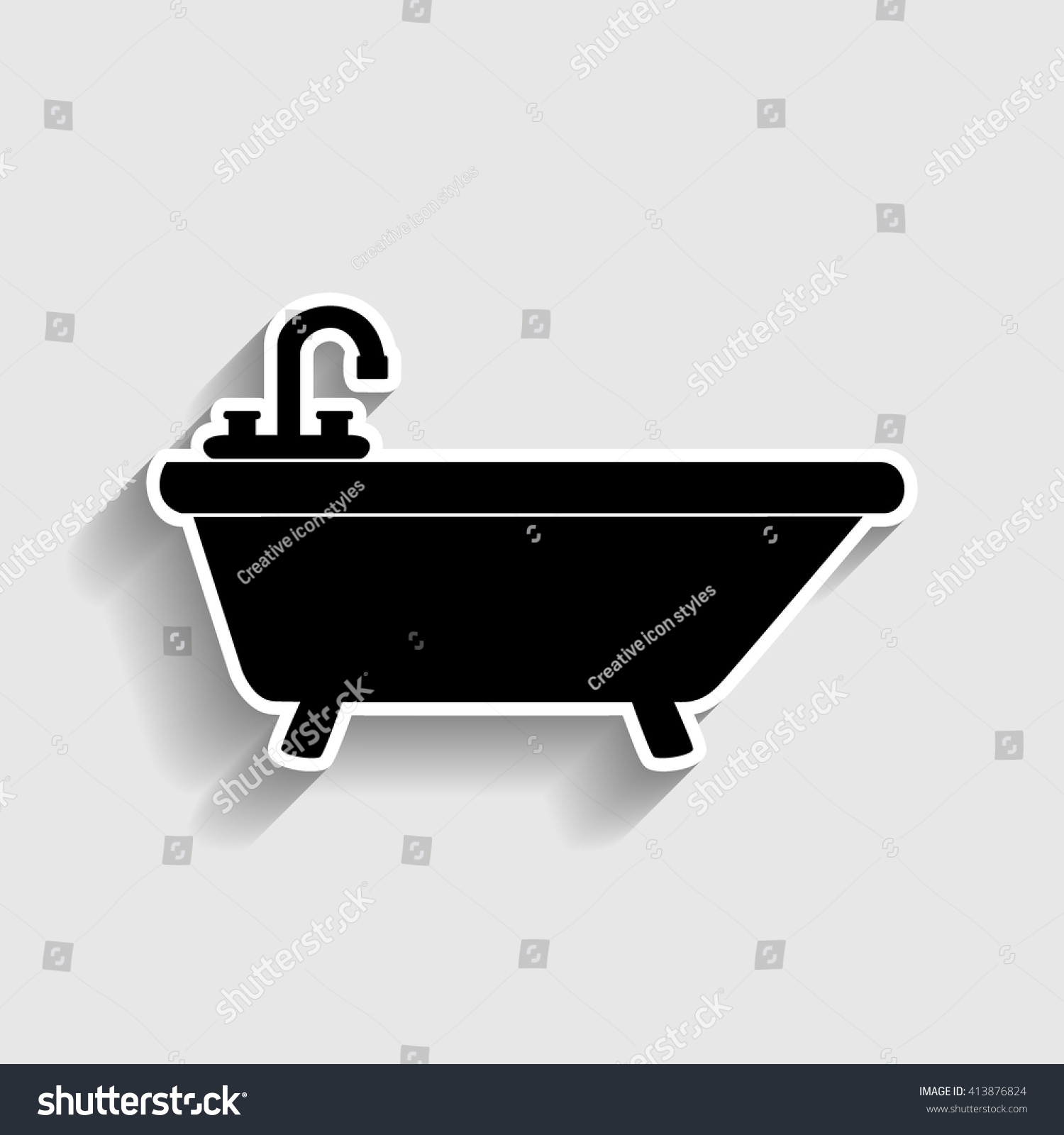 Bathtub Sign Stock Vector (Royalty Free) 413876824