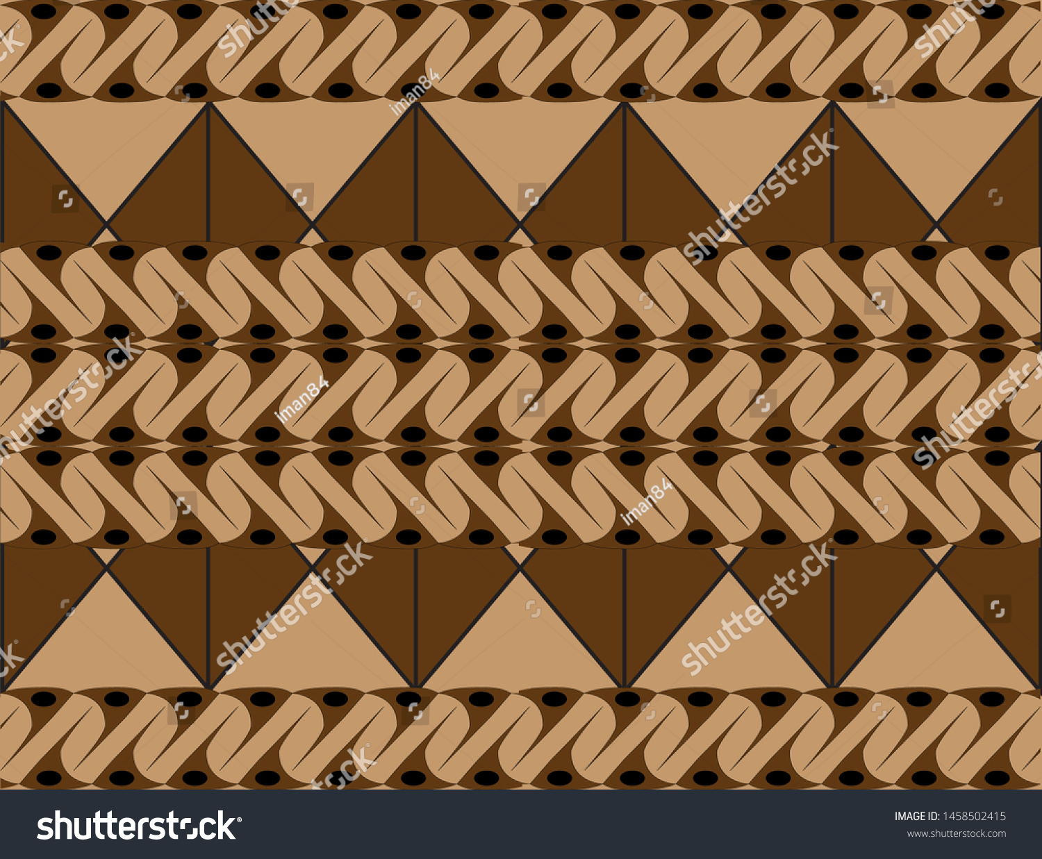 Batik Patterns Boxes Triangles Background Wallpaper Stock Vector ...