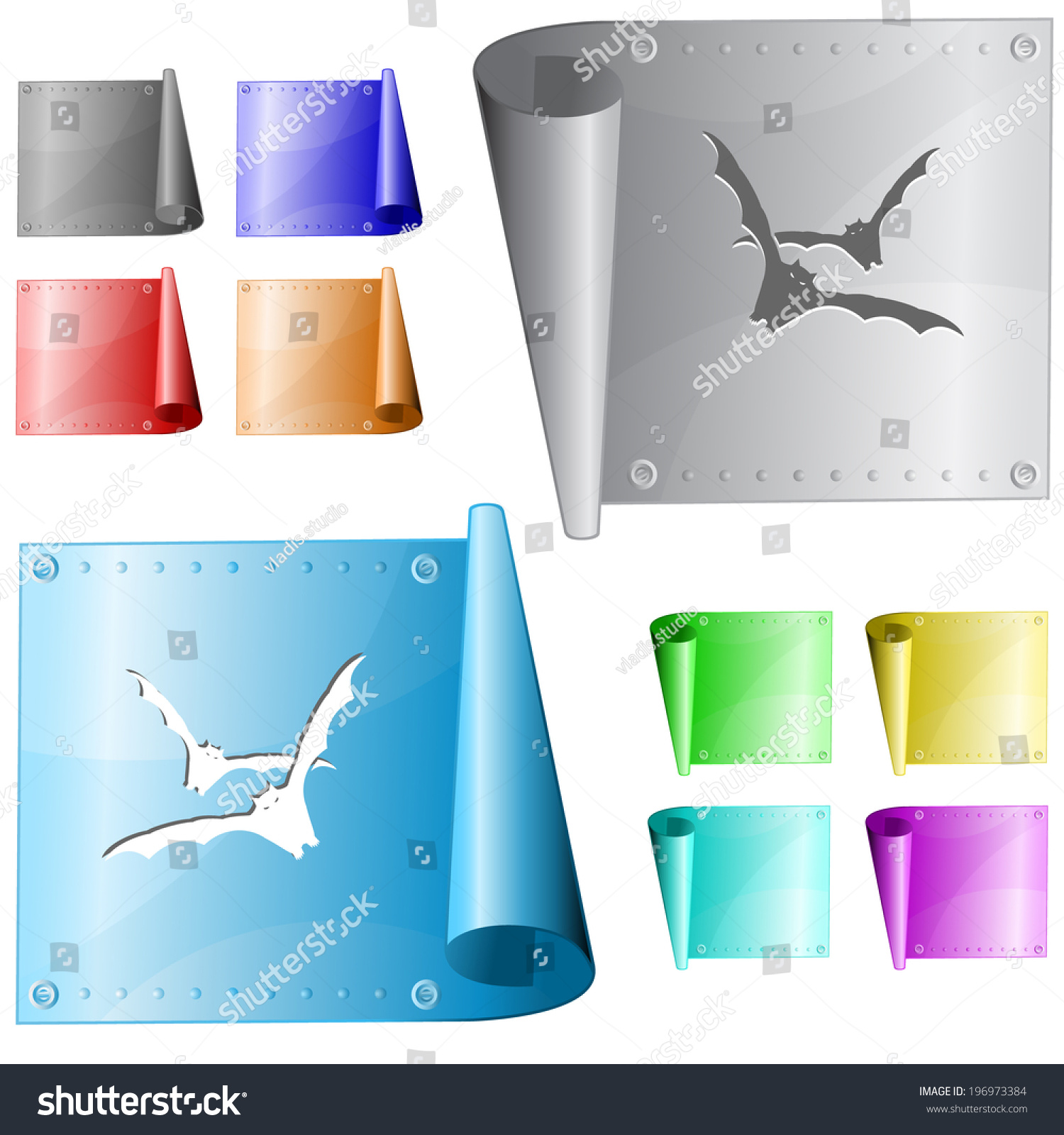 Bats Vector Metal Surface Stock Vector (Royalty Free) 196973384 ...
