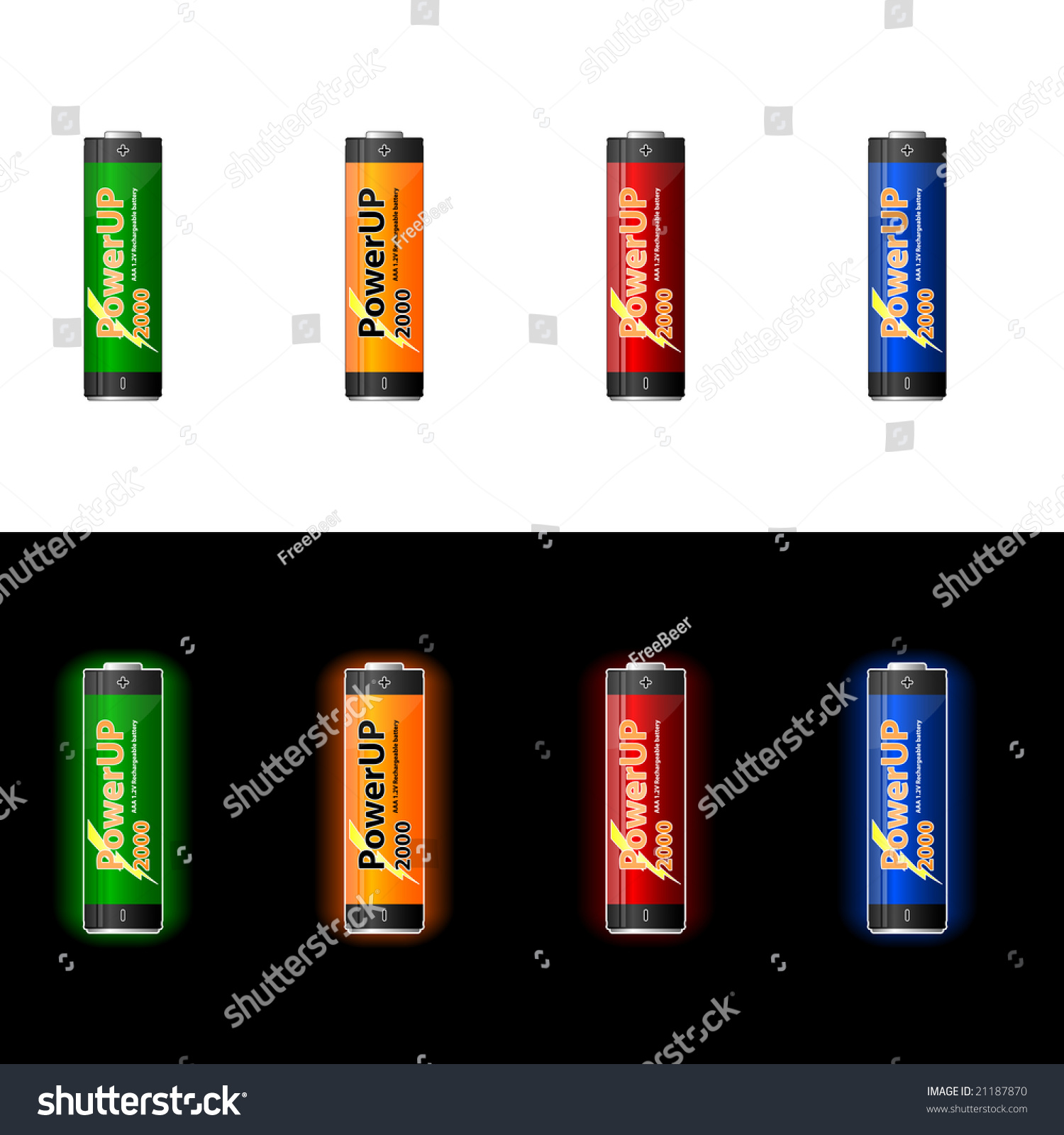 Batteries Powerup 001 Stock Vector (Royalty Free) 21187870 | Shutterstock